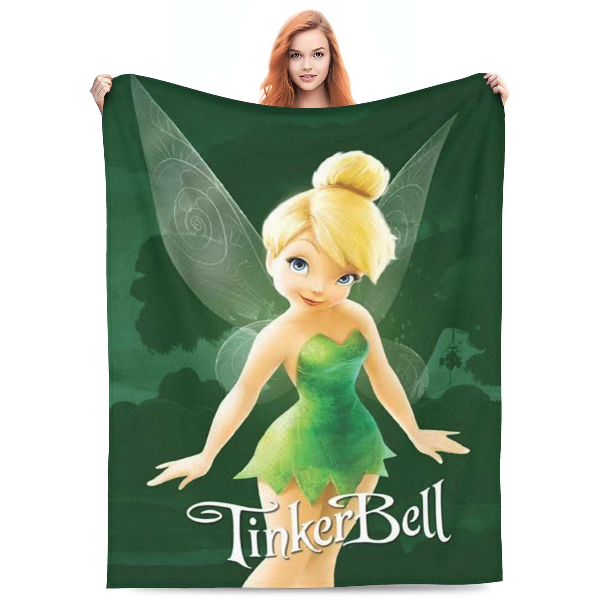 Tinker Bel Bed Blanket 3D Printed Throw Blanket Lightweight Super Soft ...