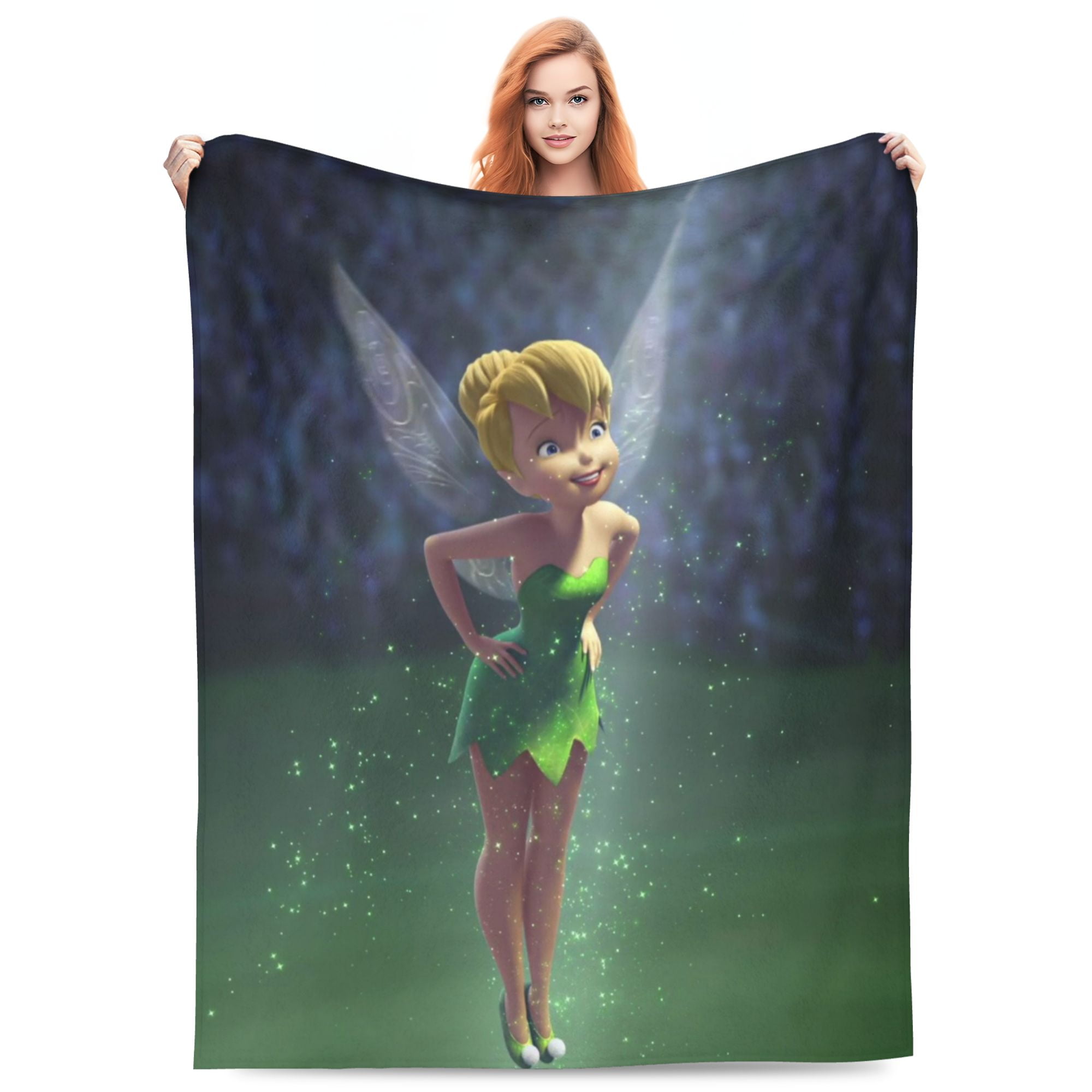 Tinker Bel Bed Blanket 3D Printed Throw Blanket Lightweight Super Soft ...