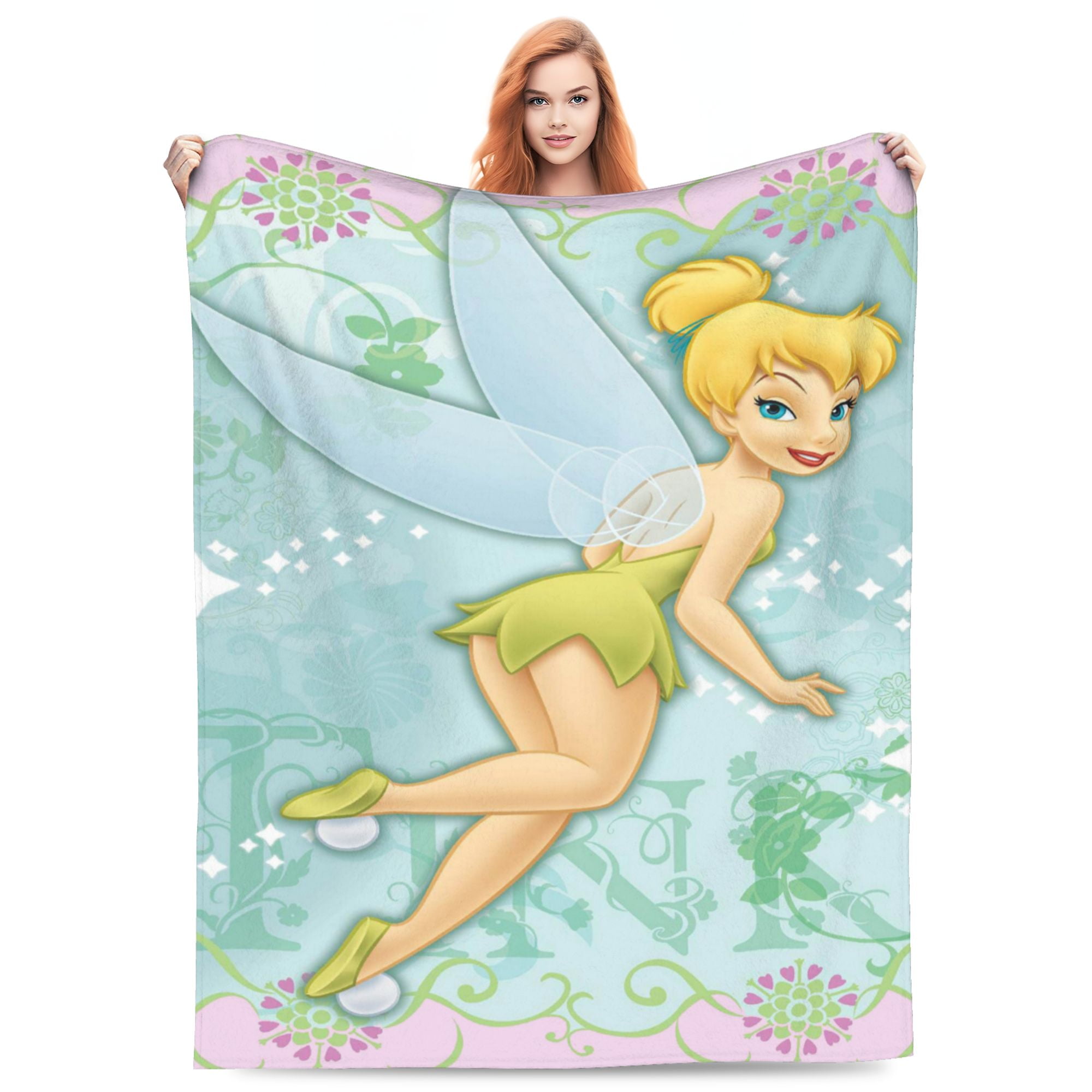 Tinker Bel Bed Blanket 3D Printed Throw Blanket Lightweight Super Soft ...
