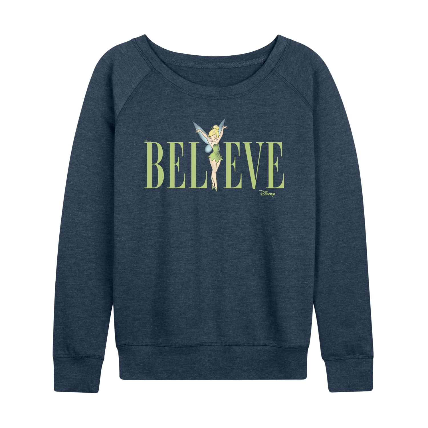 Tinker Bell - Believe - Ladies French Terry Long Sleeve Shirt - Walmart.com