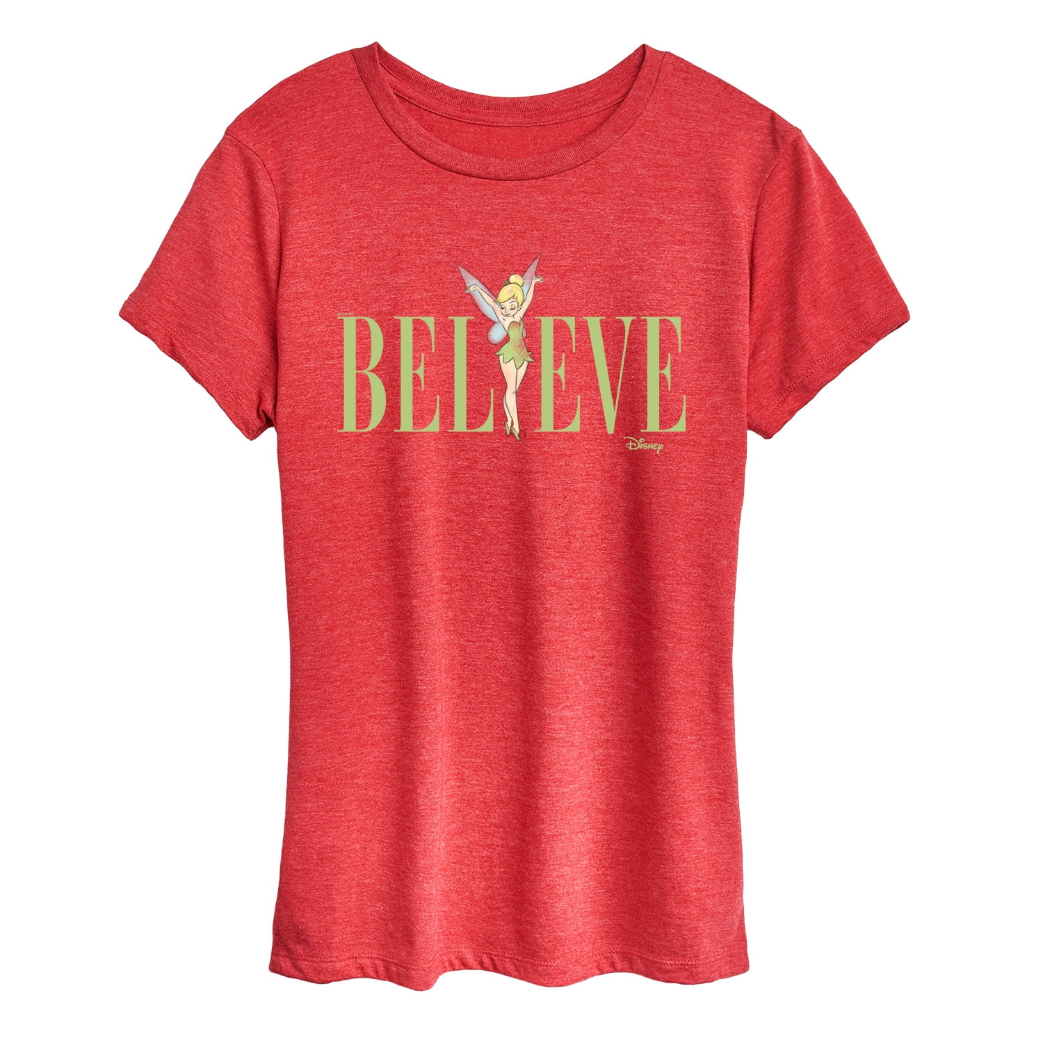 Tinker Bell - Believe - Ladies Short Sleeve Classic Fit Tee - Walmart.com