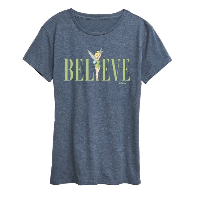Tinker Bell - Believe - Ladies Short Sleeve Classic Fit Tee - Walmart.com