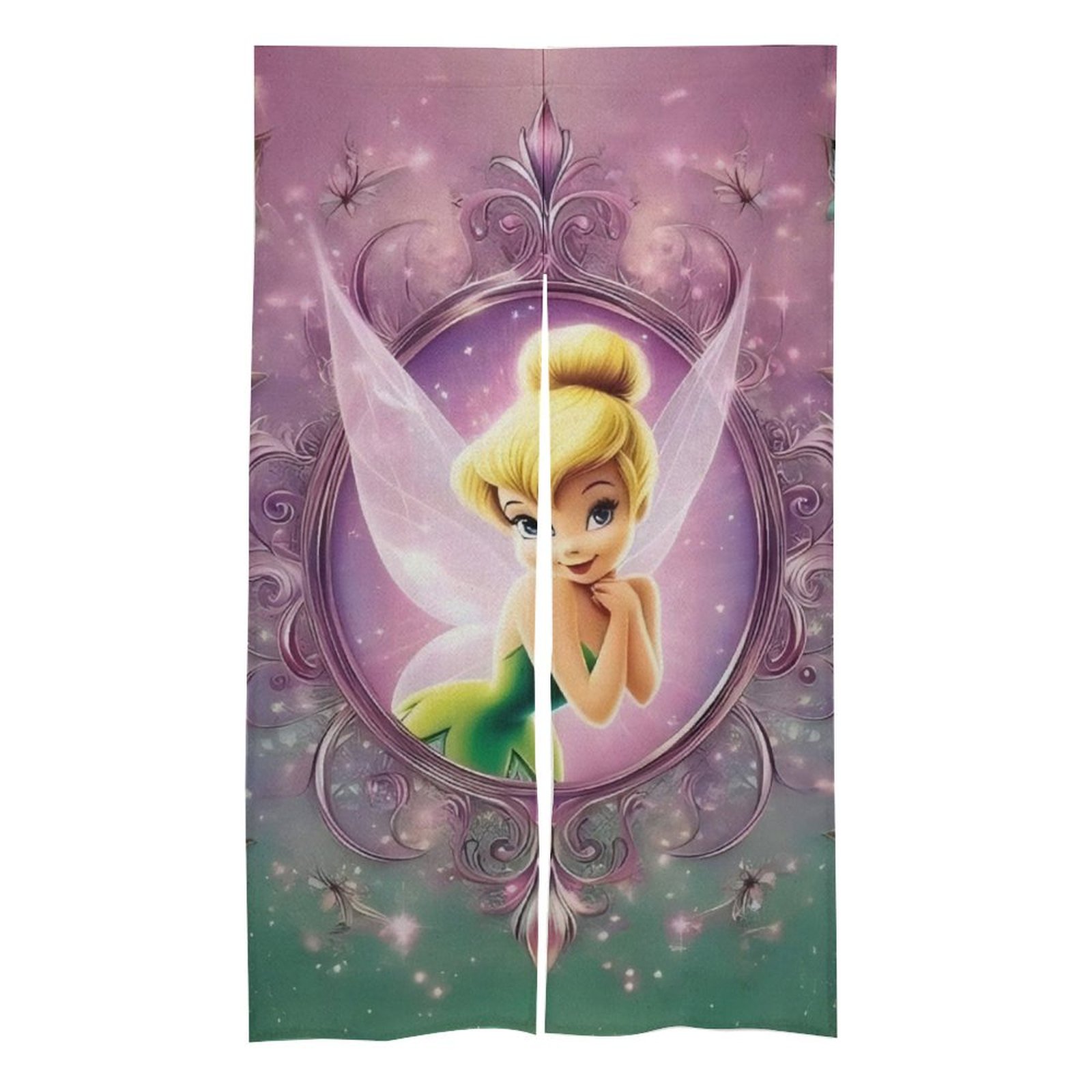 Tinker Bell Cartoon Curtains Window Decoration Door Tapestry Privacy ...