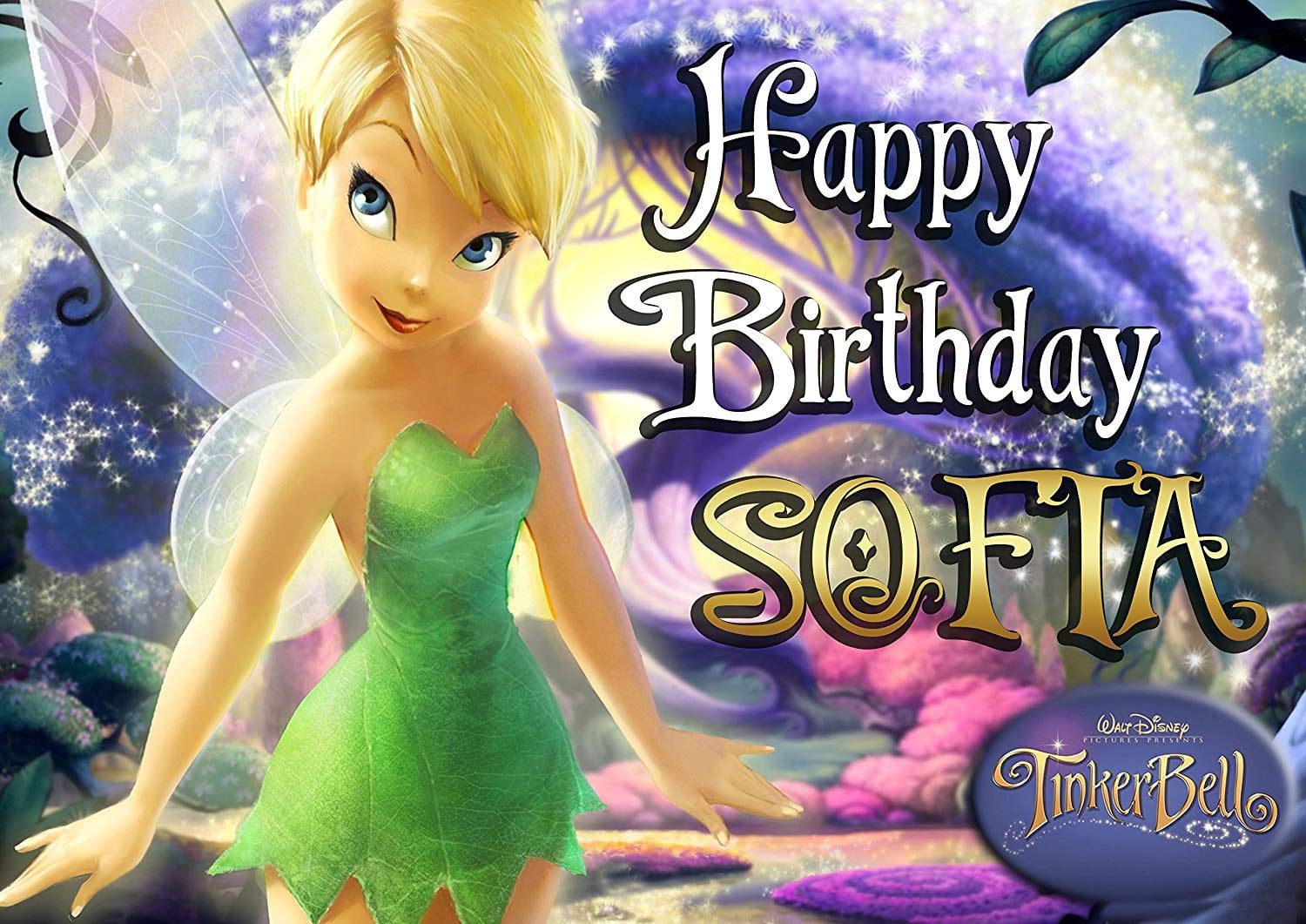 Tinker Bell Disney Edible Cake Image Topper Personalized Birthday Party ...