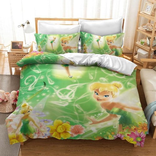 Tinker Bell Duvet Cover Set, Cartoon Tinker Bell Bedding Duvet Cover ...