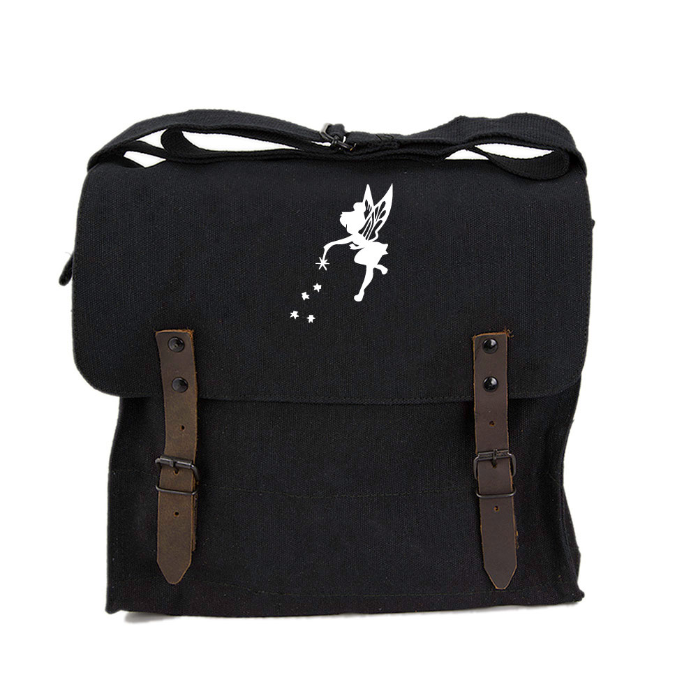 Tinker Bell Fairy Peter Pan Heavyweight Canvas Medic Shoulder Bag Black ...