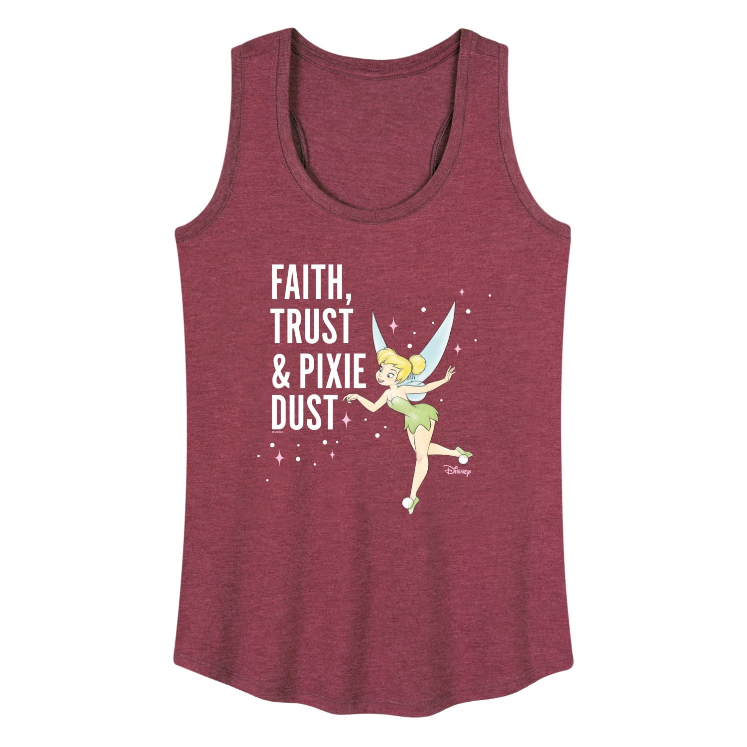 Tinker Bell - Faith Trust Pixie Dust - Ladies Racerback Tank - Walmart.com