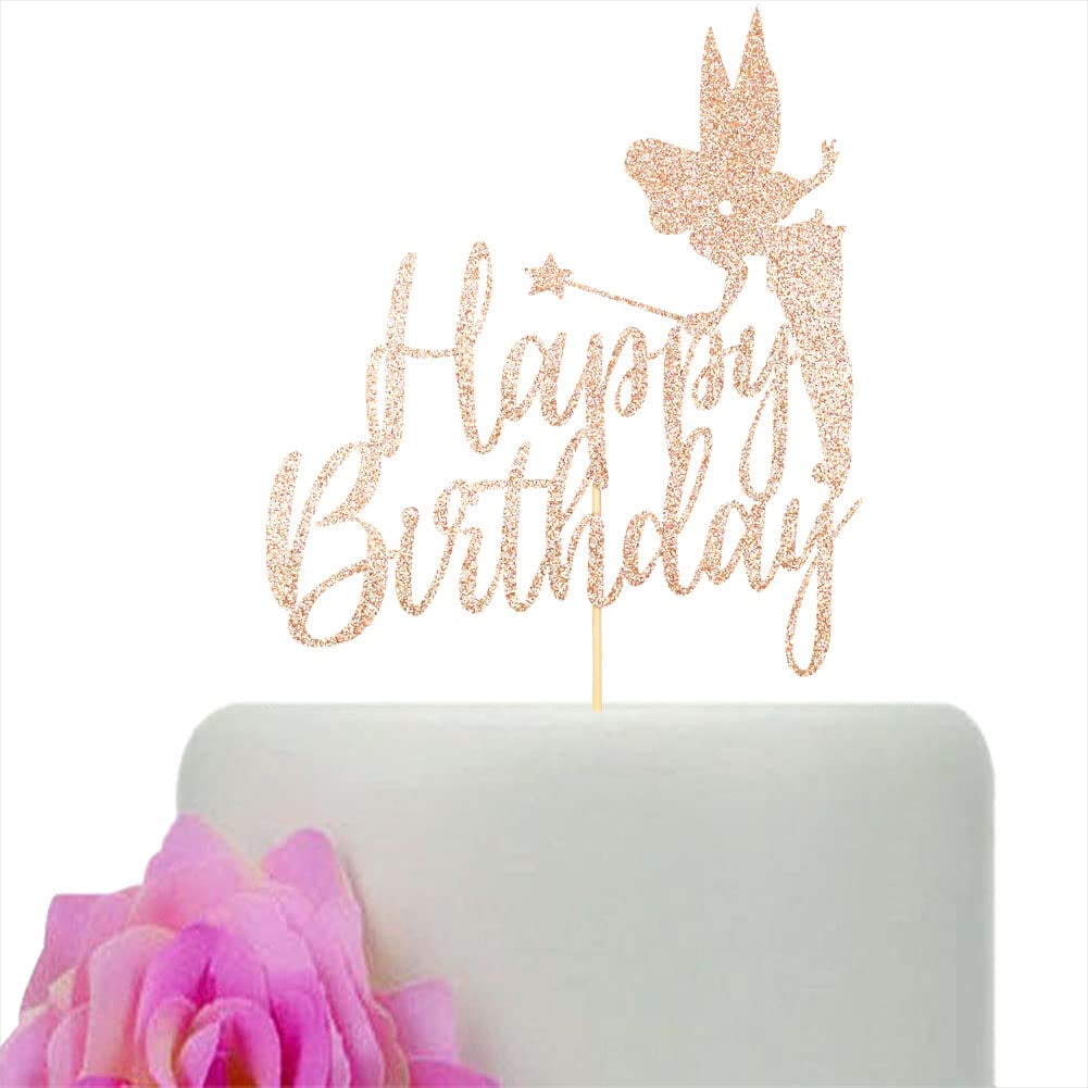 Tinker Bell Happy Birthday Cake Topper, RST1 Fairy Tinkerbell Princess ...
