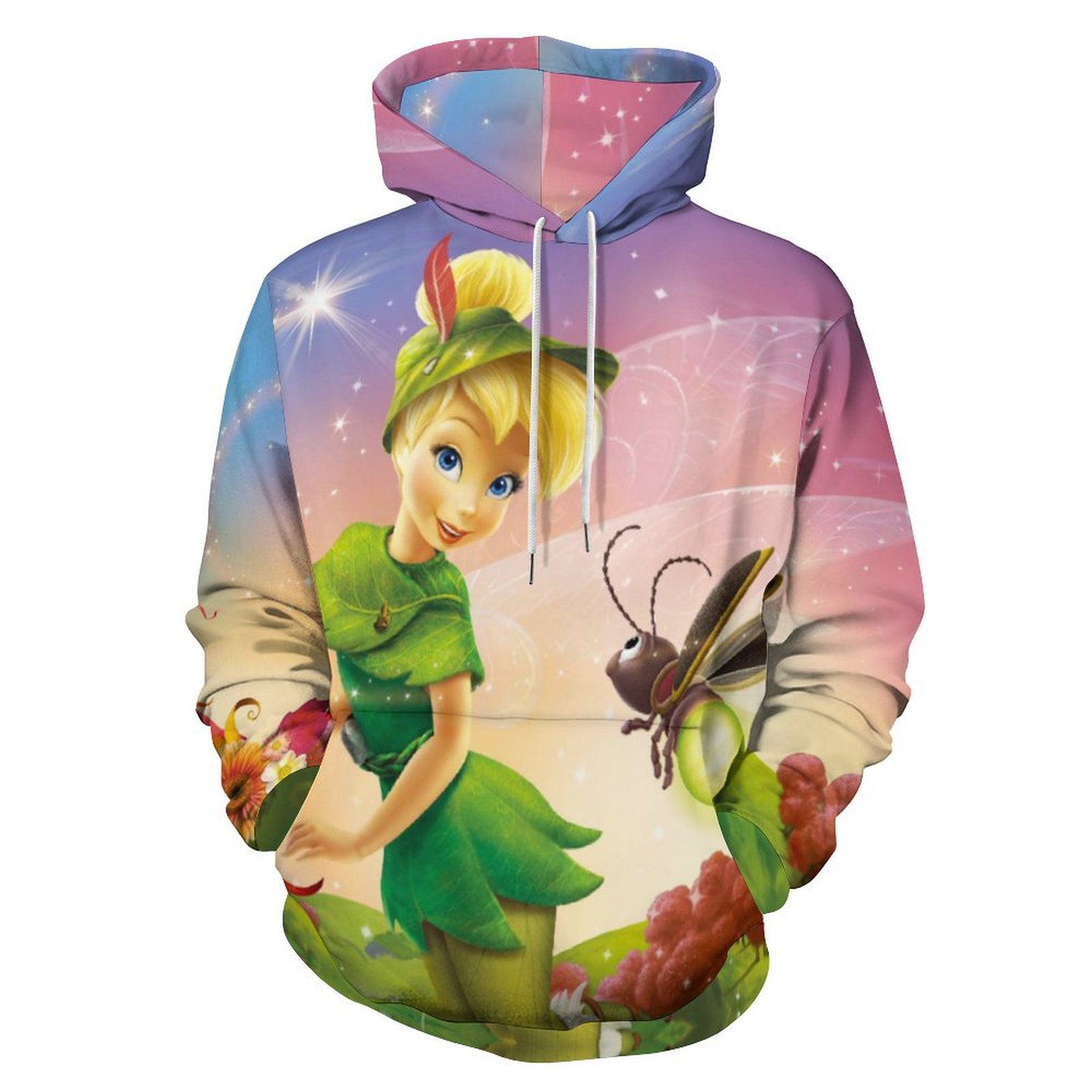 Tinker Bell Hoodie 3D Print Pullover Hooded Long Sleeve Sweatshirts ...