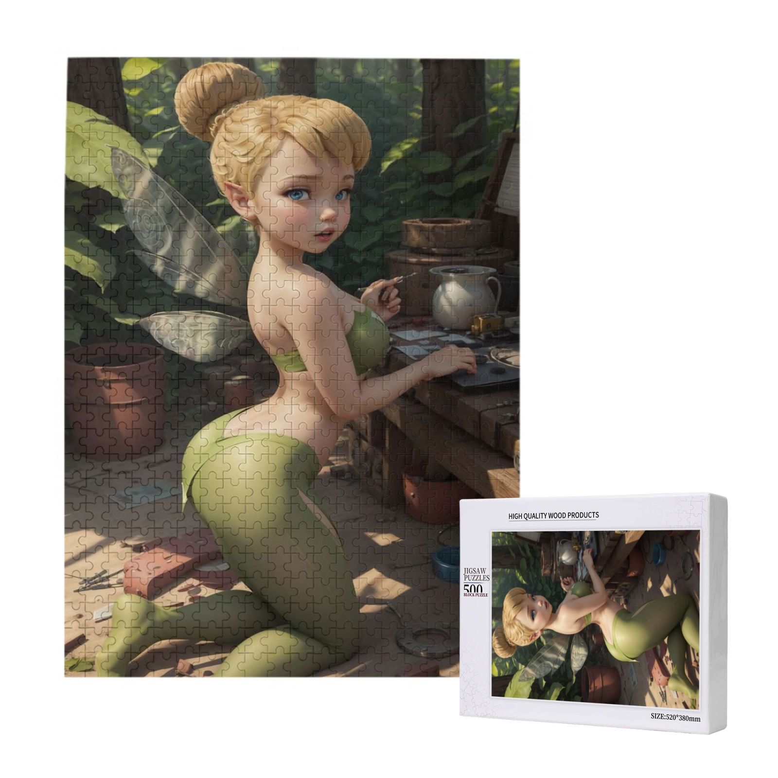 Tinker Bell Jigsaw Puzzle Interactive Brain Teaser Board Game for Adults, Educational Toys ...