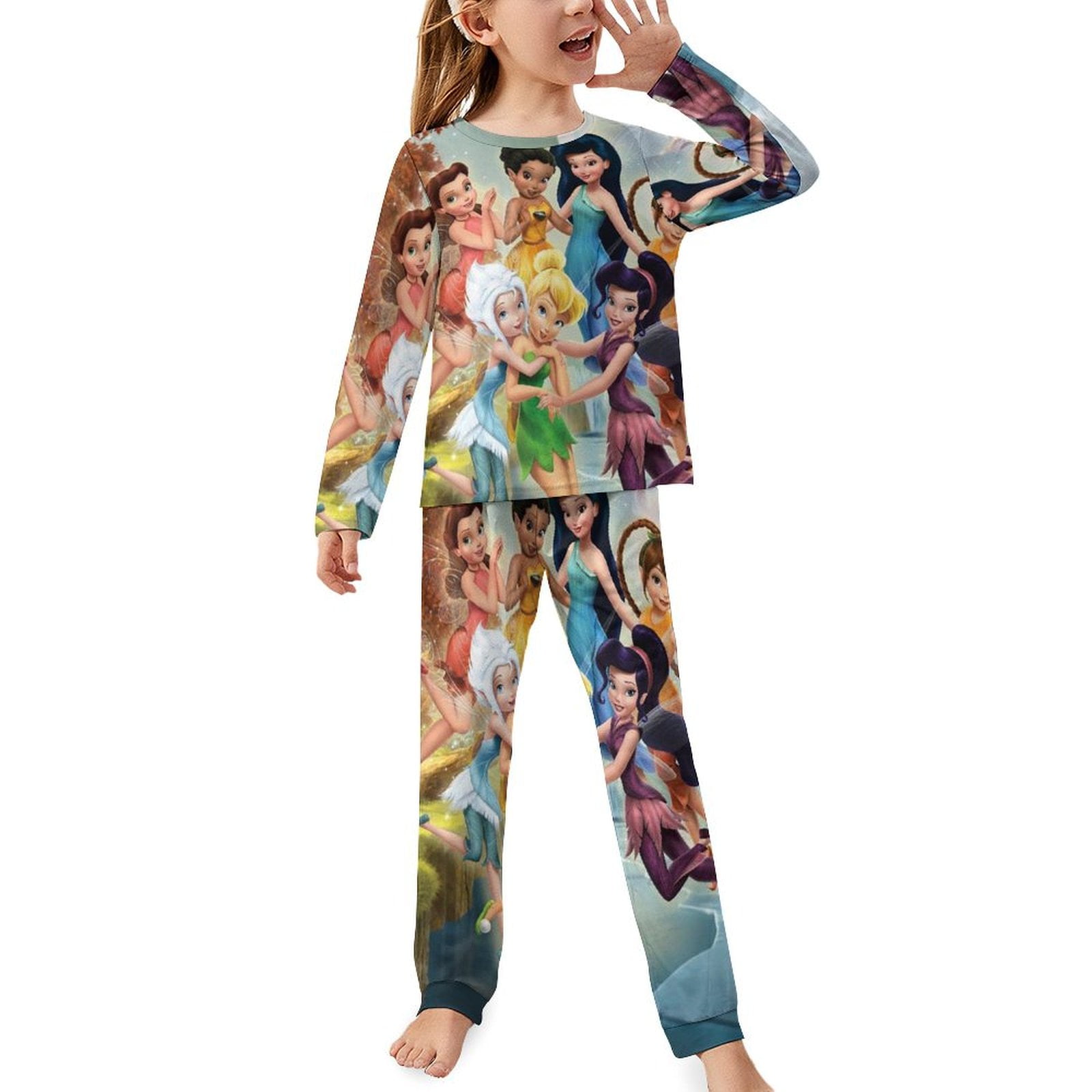 Tinker Bell Pajamas Set Soft Comfy PJs Sleepwear - Walmart.com