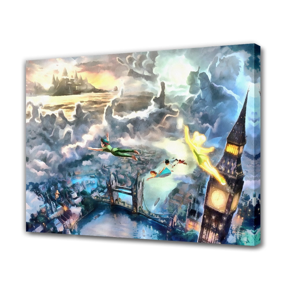 Tinker Bell And Peters Pan Fly to Neverland Poster Decorative Painting ...