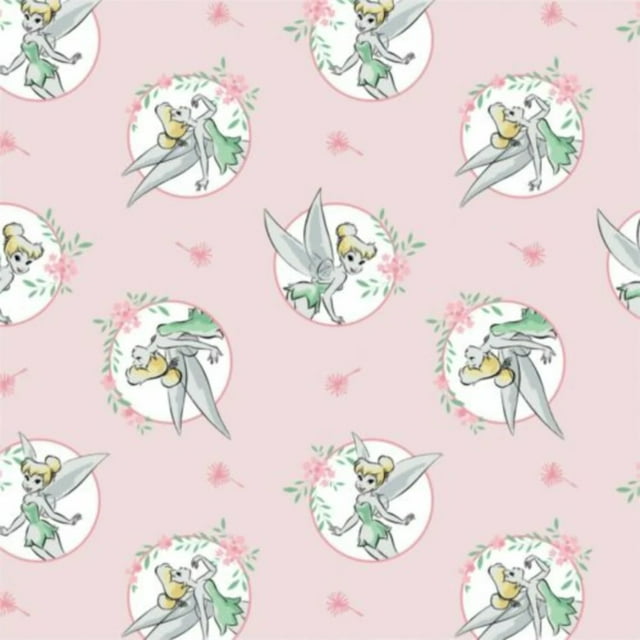 Tinker Bell Pink 44in Wide Cotton Fabric, Pink - Walmart.com