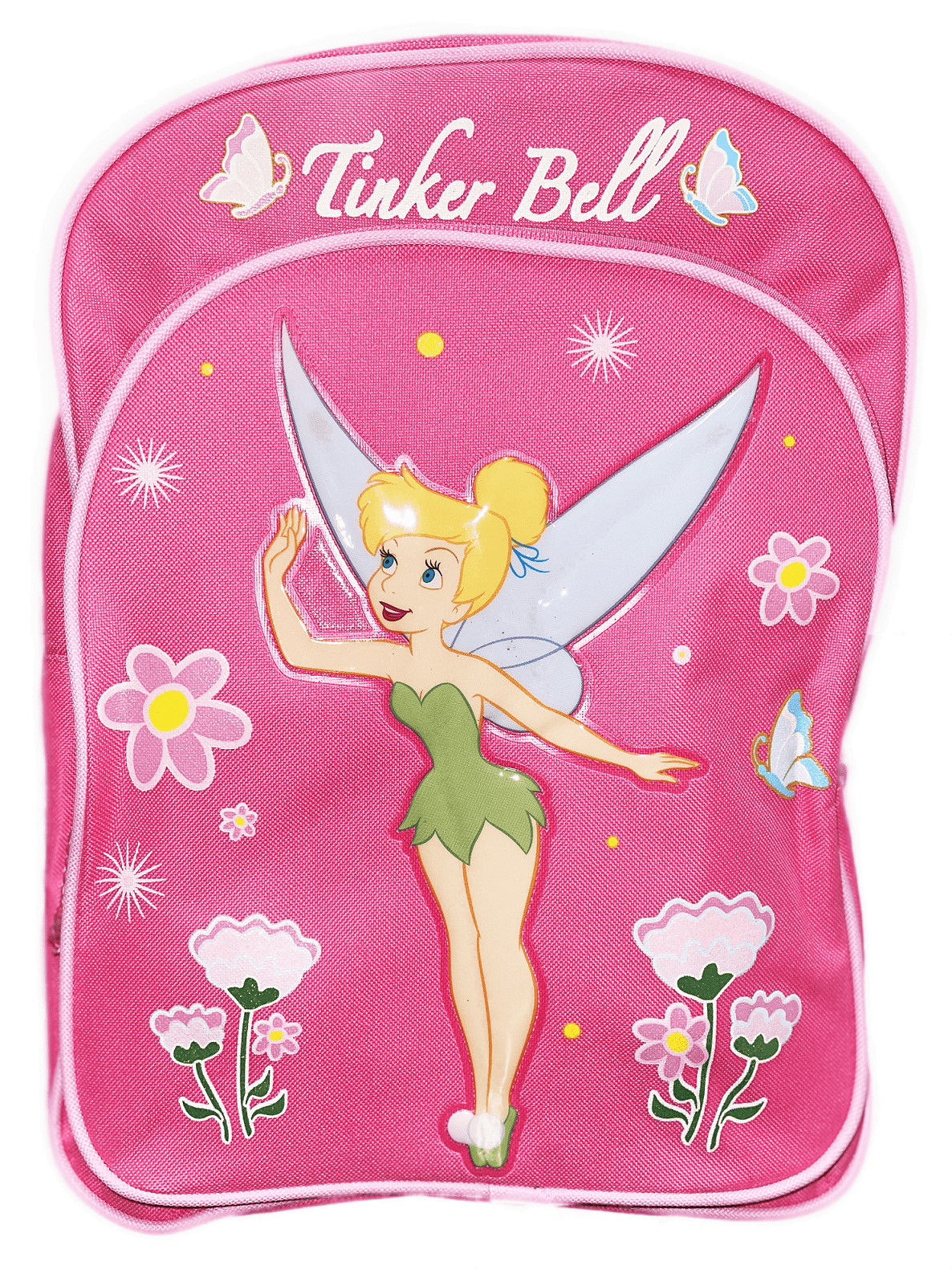 Disney Tinker Bell Backpack - Pink Flowers Design with Water Bottle ...