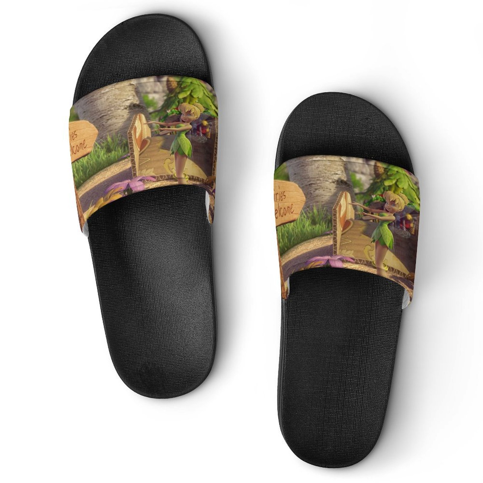 Tinker Bell Shower Slippers for Women & Men Non-Slip House Shoes Slide ...