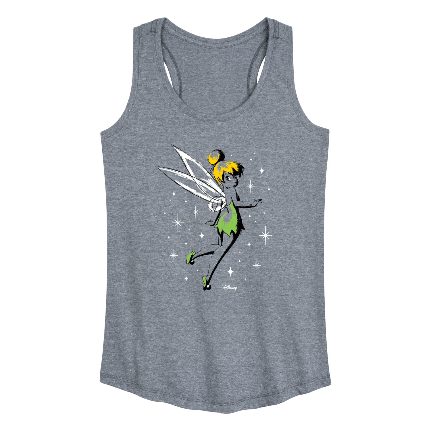 Tinker Bell - Sketch Sparkles - Women's Racerback Tank Top - Walmart.com