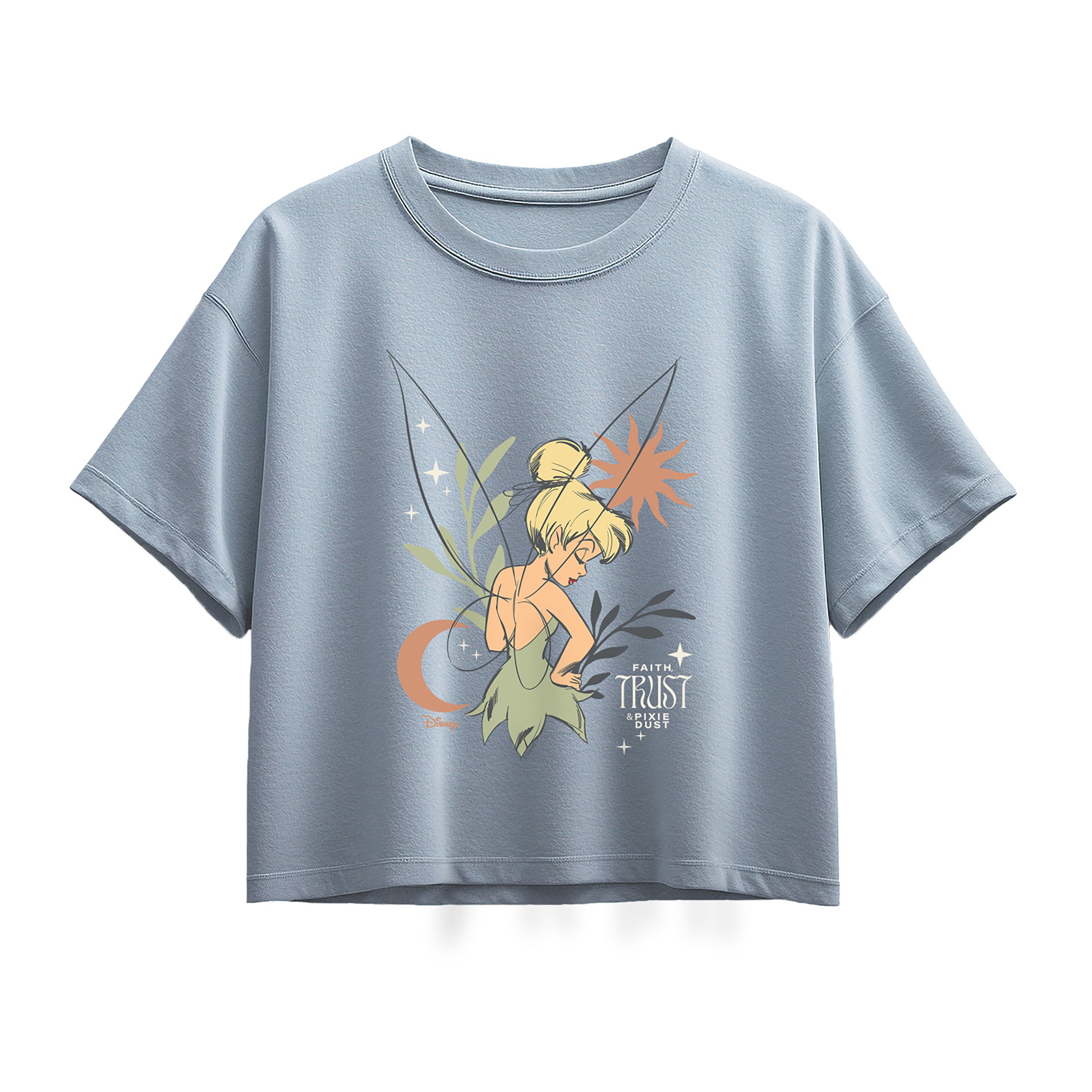 Tinker Bell - Sun And Moon Tink - Youth Girls Boxy T-Shirt - Walmart.com