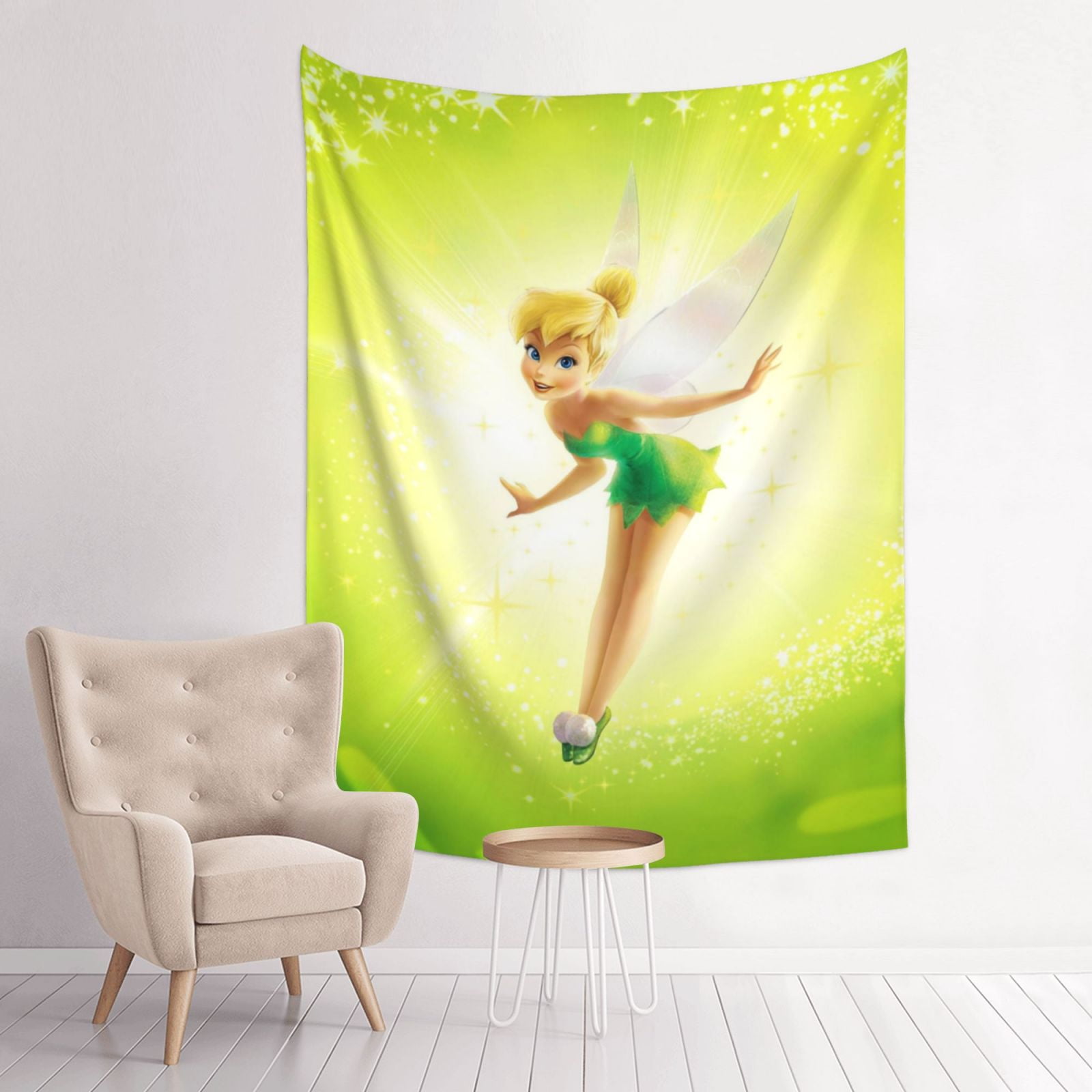 Tinker Bel Tapestry Anime Poster Large Background Wall Art Bedroom Wall ...