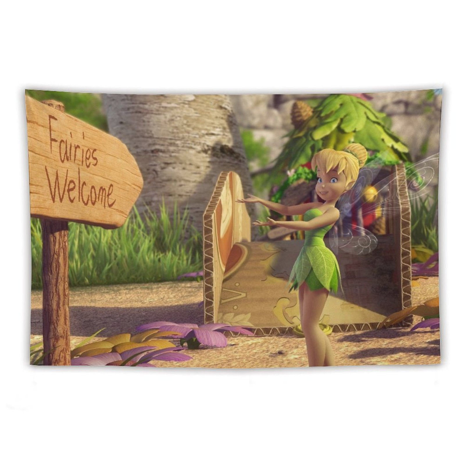 Tinker Bell Tapestry Wall Hanging Wall Art Decor Wall Tapestry for ...