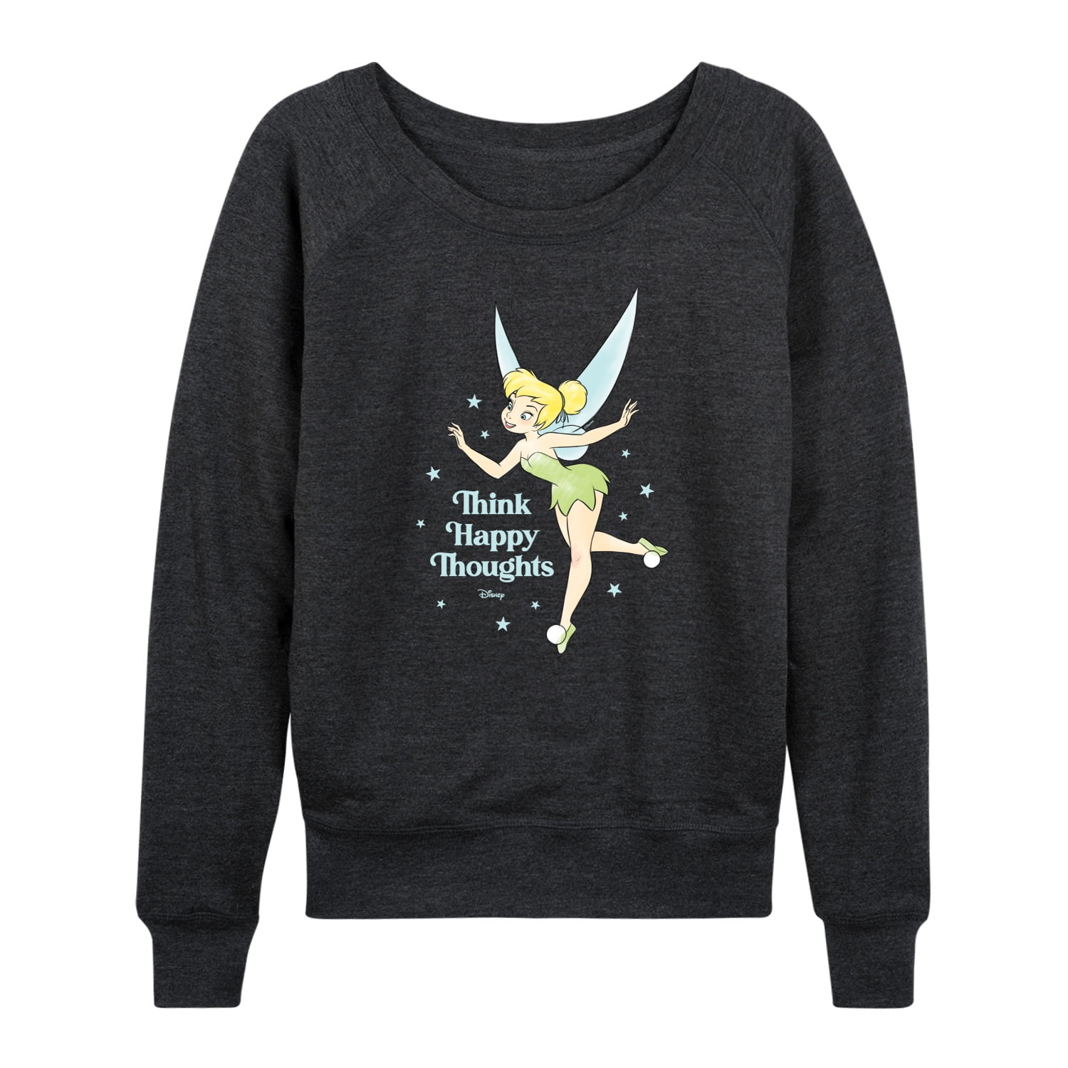 Tinker Bell - Think Happy Thoughts - Ladies French Terry Pullover ...