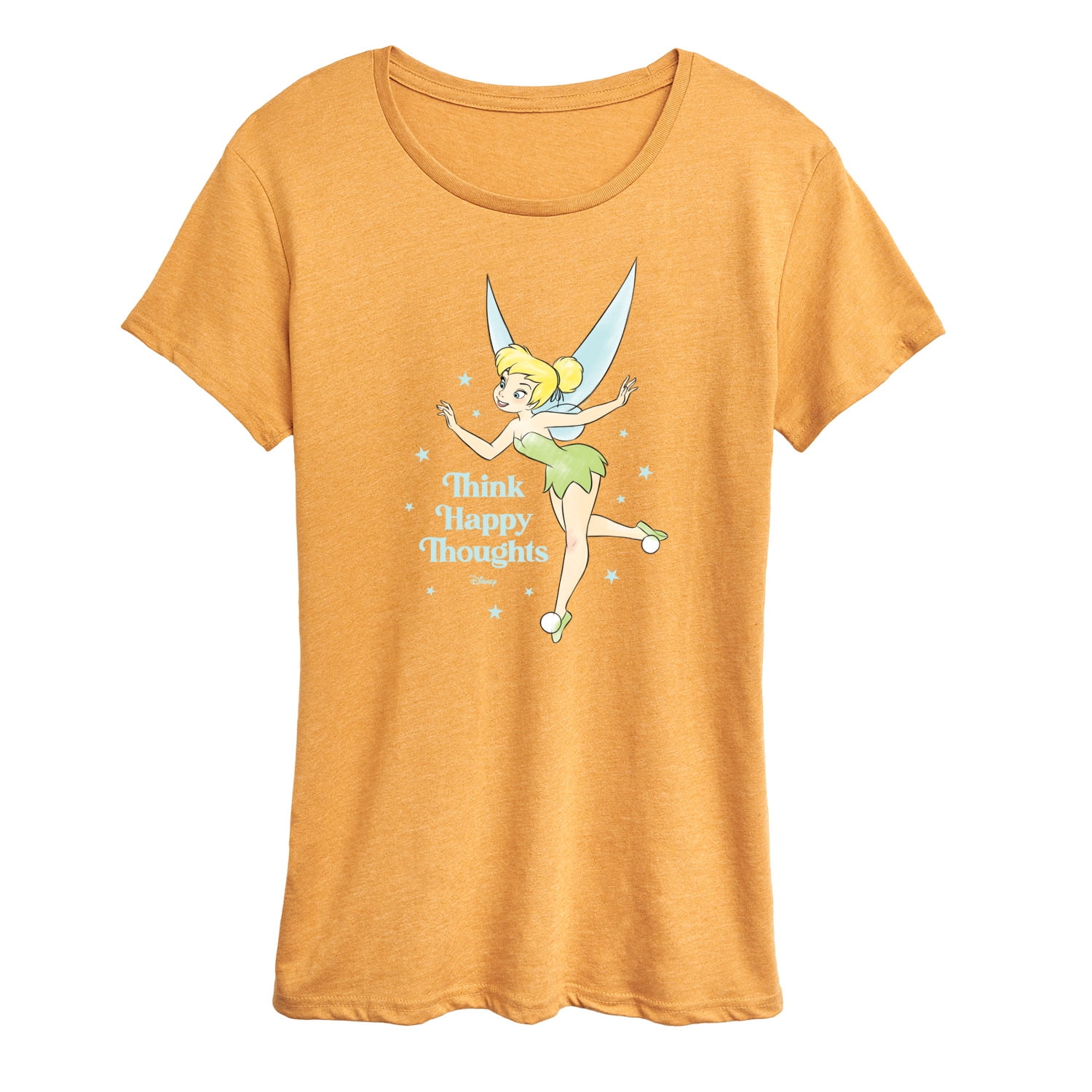 Tinker Bell - Think Happy Thoughts - Ladies Short Sleeve Classic Fit ...