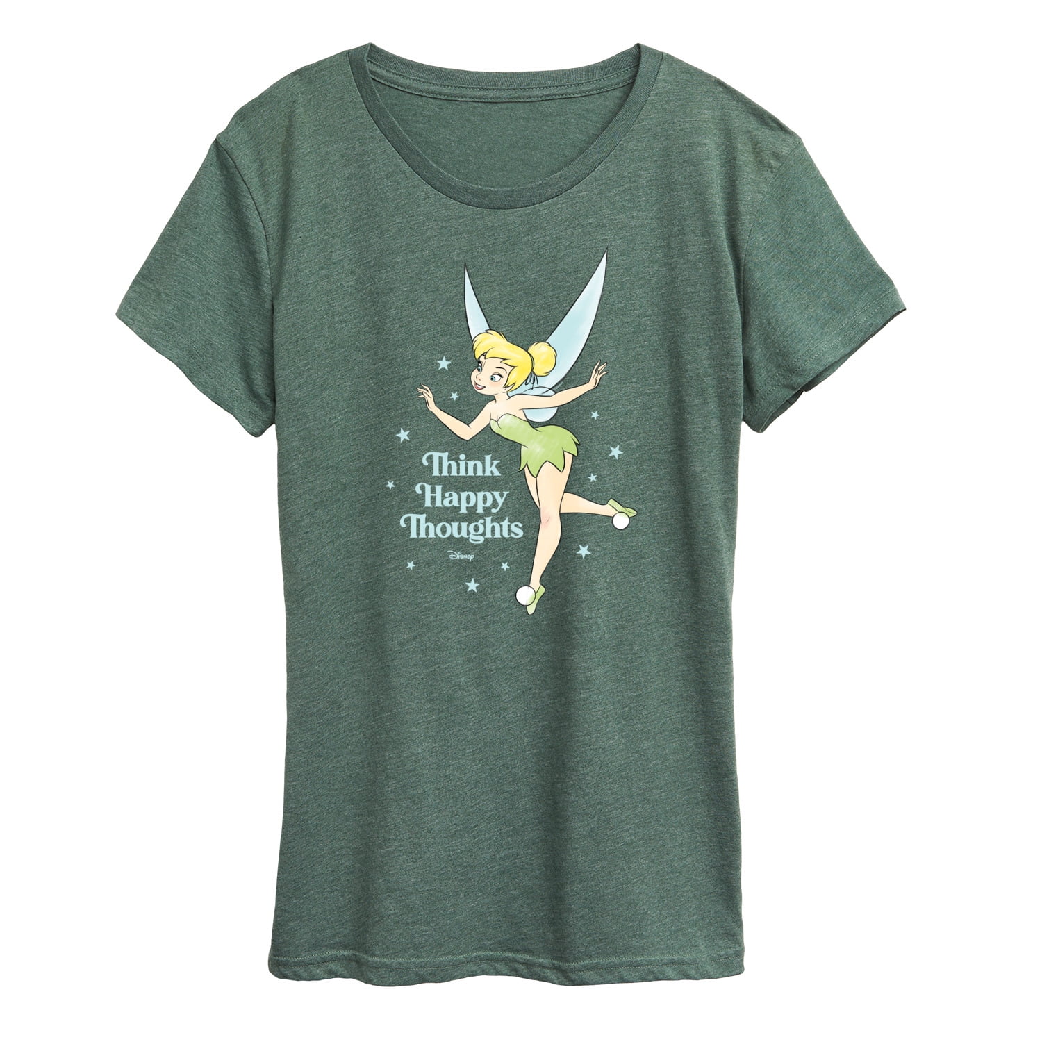 Tinker Bell - Think Happy Thoughts - Ladies Short Sleeve Classic Fit ...