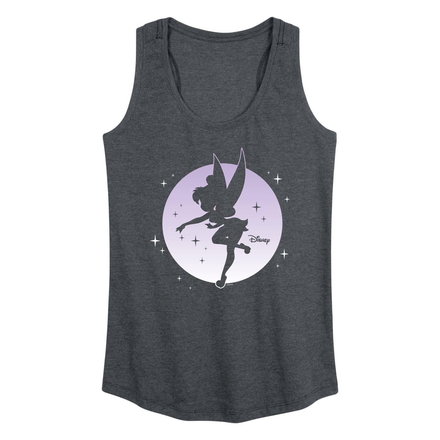 Tinker Bell - Tink Moon Silhouette - Ladies Racerback Tank - Walmart.com