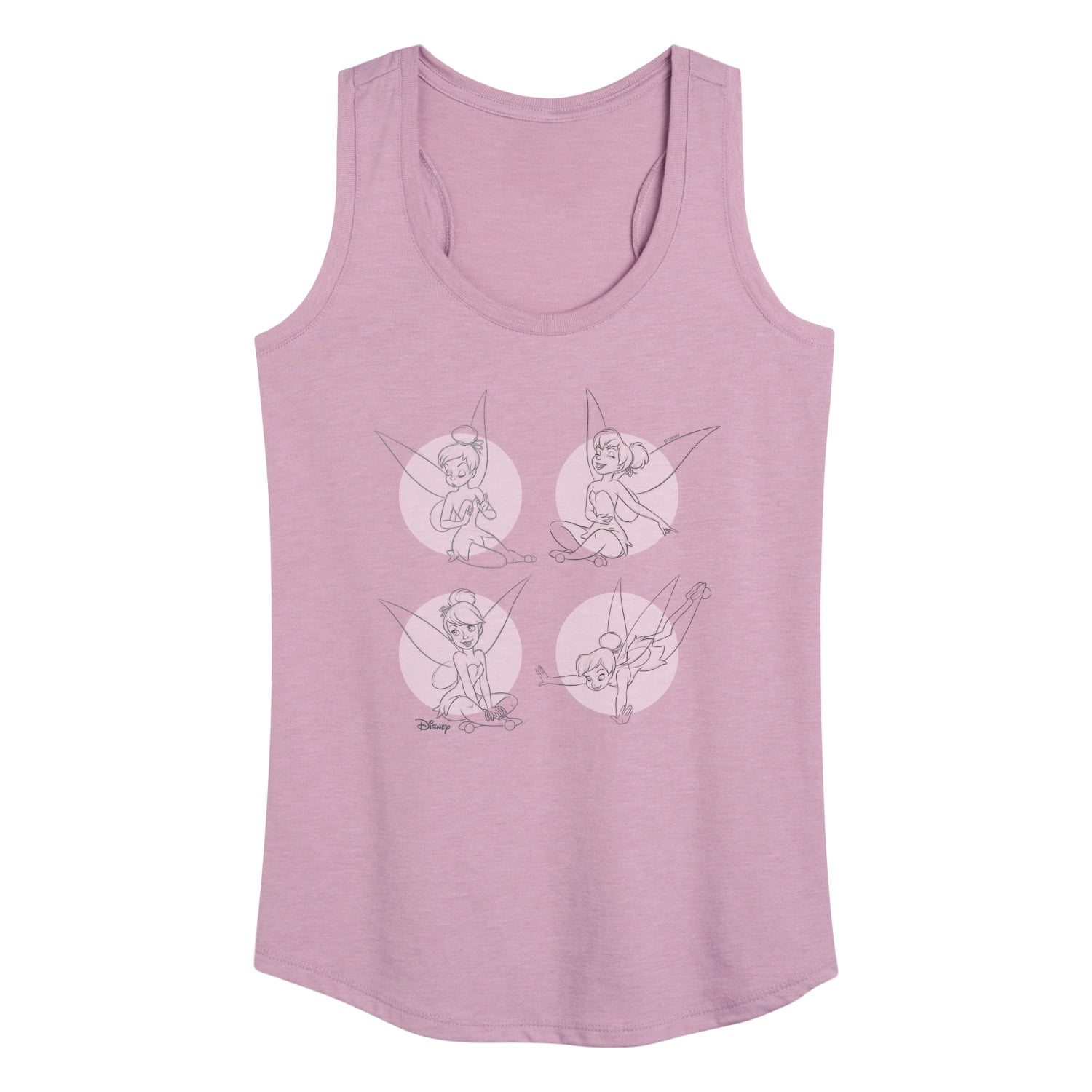 Tinker Bell - Tinker Bell Pose Grid - Ladies Racerback Tank - Walmart.com