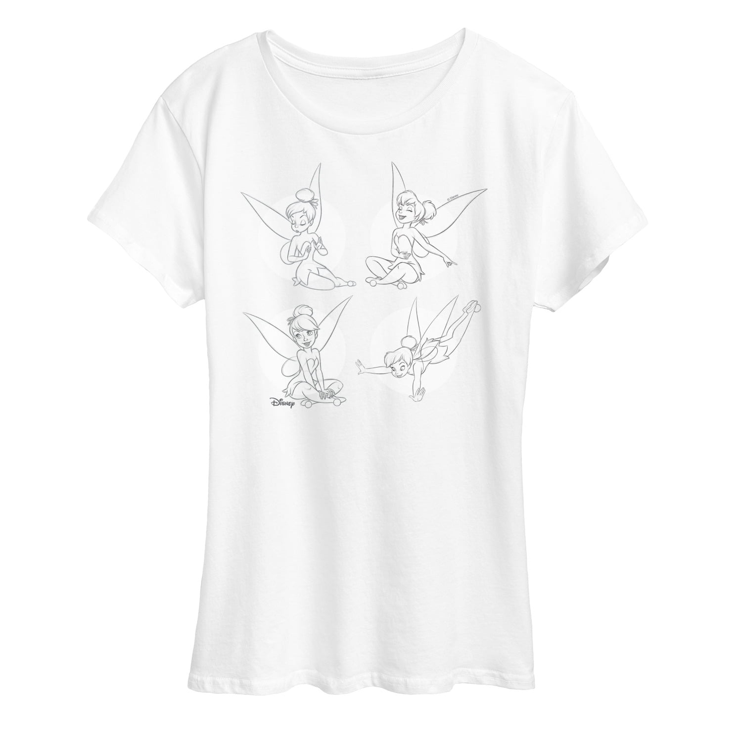 Tinker Bell - Tinker Bell Pose Grid - Ladies Short Sleeve Classic Fit ...