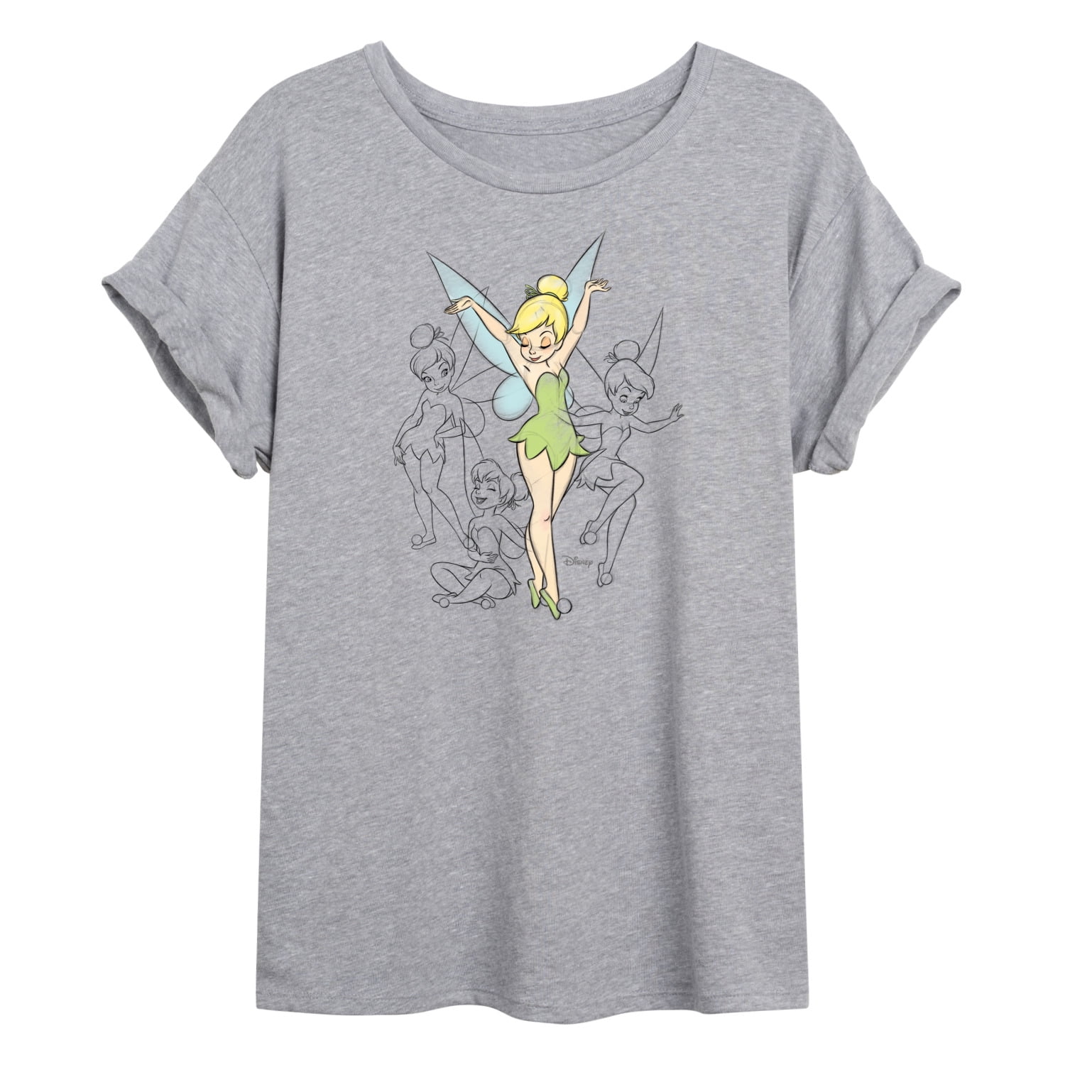 Tinker Bell - Tinker Bell Sketches - Juniors Ideal Flowy Muscle T-Shirt ...