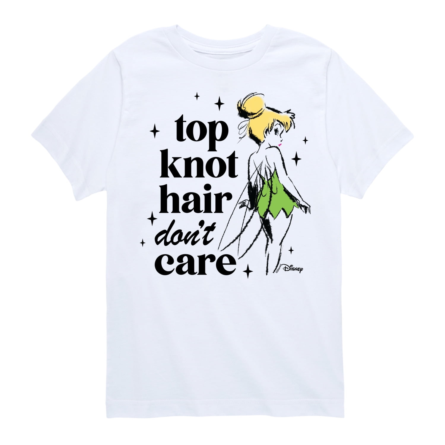 Tinker Bell - Top Knot Hair Don't Care - Toddler And Youth Short Sleeve ...