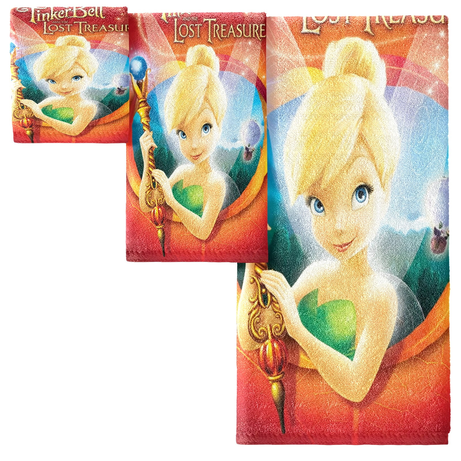 Tinker Bell and the Lost Treasure Bath Towel Set (3 pcs),bath, hand ...