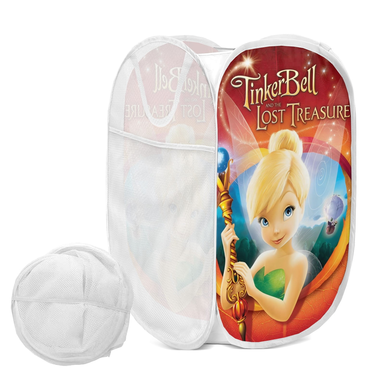 Tinker Bell and the Lost Treasure Fold-Flat Printed Laundry Tote.15" × ...
