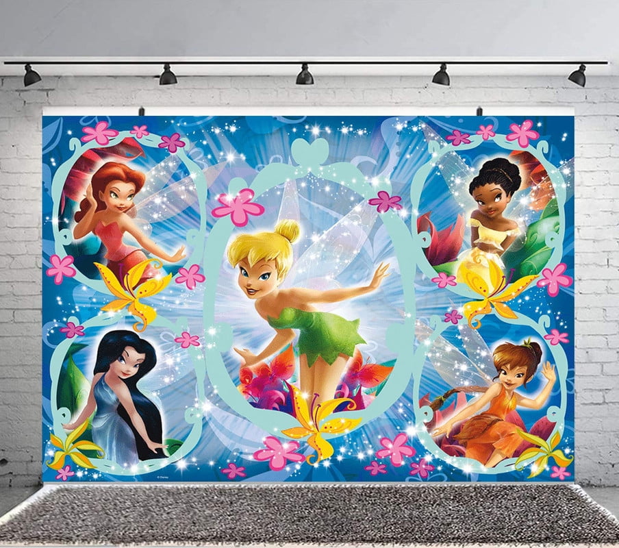 Tinkerbell Backdrop Banner Party Supplies Poster Movie Theme Background ...
