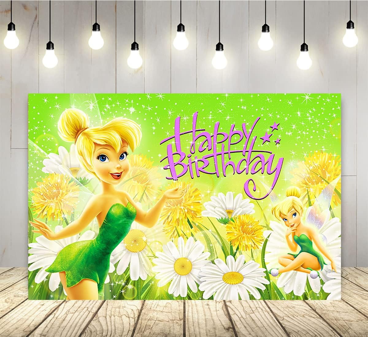 Tinkerbell Backdrop for Birthday Party Supplies 5x3ft Fairy Photo ...