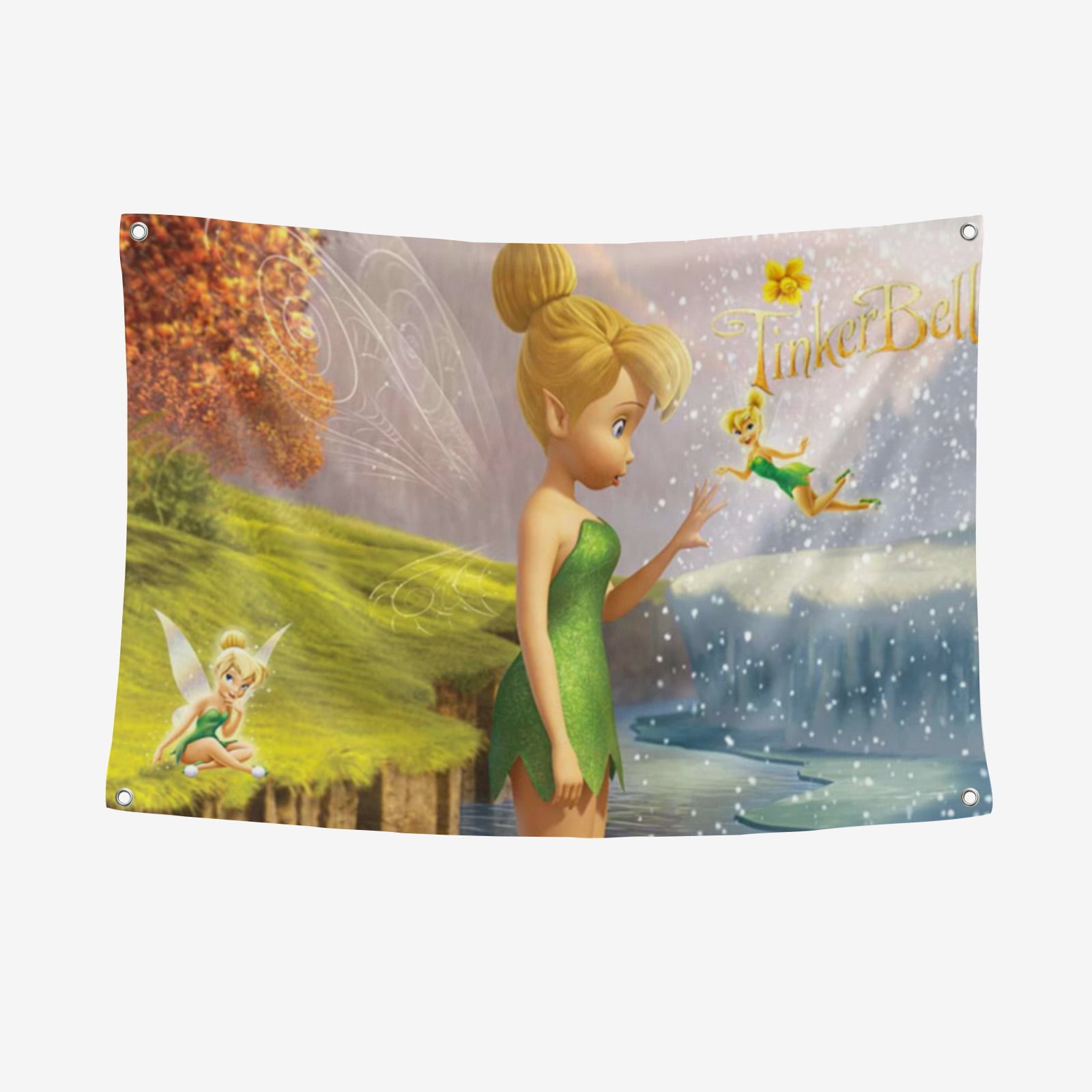 Tinkerbell Banner Background Backdrop Party Supplies 3.28*4.92FT/100 ...