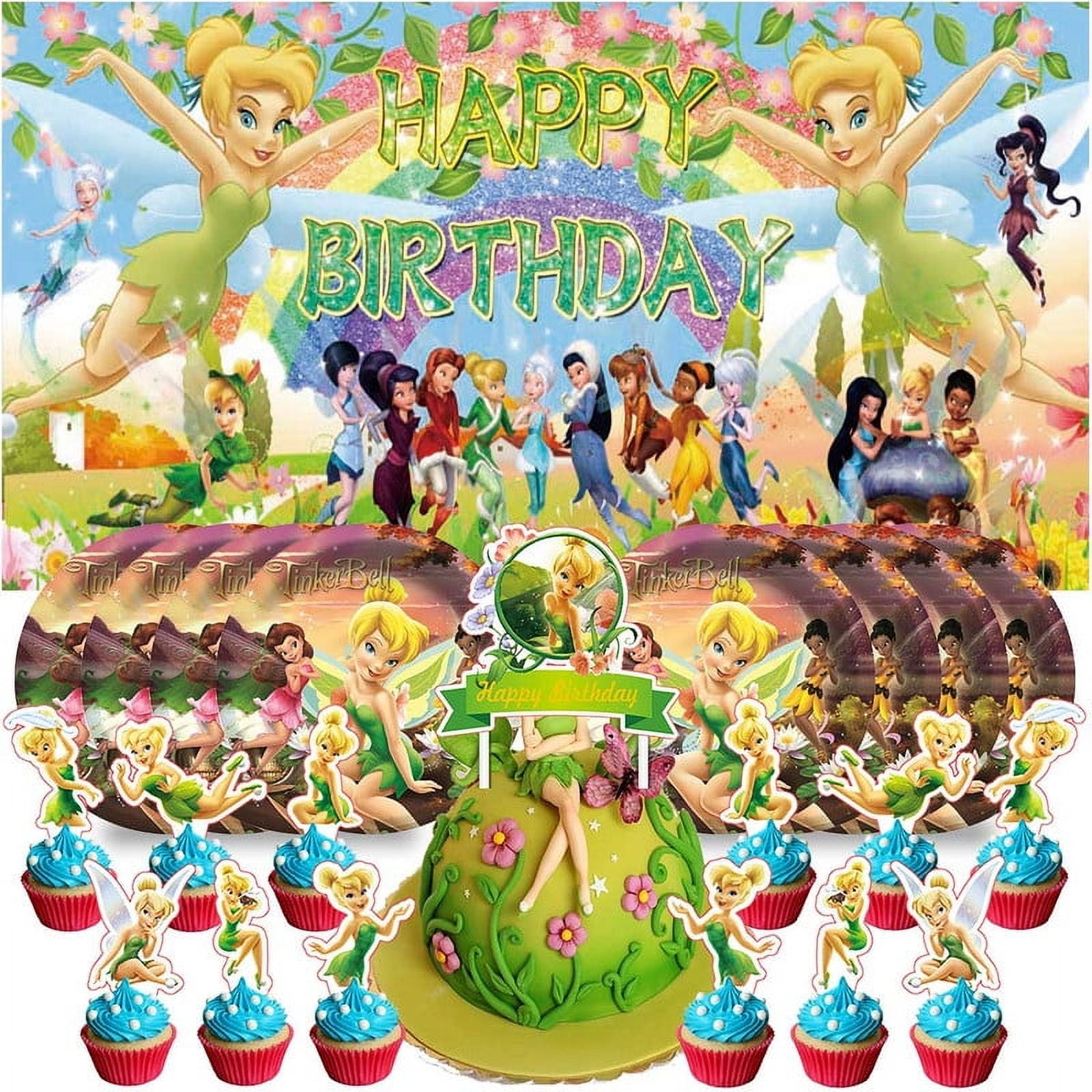 Tinkerbell Birthday Party Plates Movie Decorations Supplies Decor Cake ...