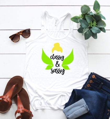 Tinkerbell Classy and Sassy tank, Disney tank, Disneyland tank, Disney ...