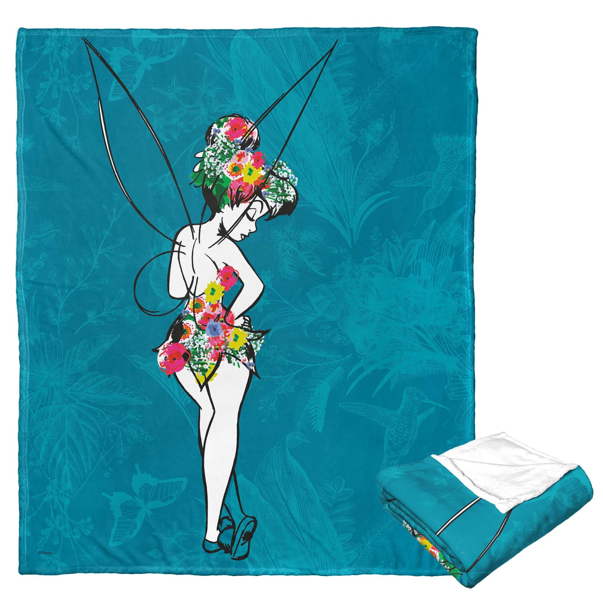 Tinkerbell Floral Essence Kids Silk Touch Throw Blanket - Walmart.com