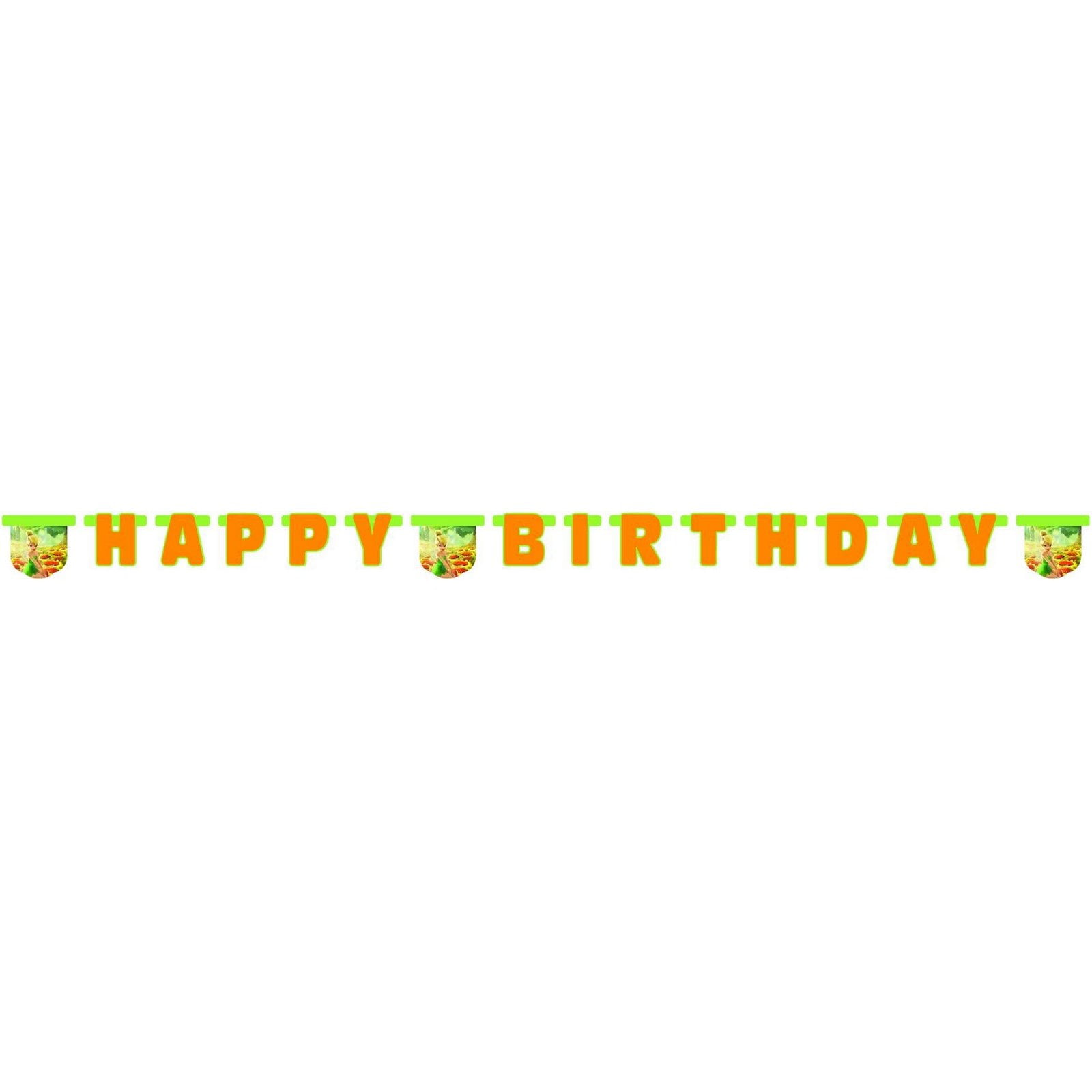 Tinkerbell Flowers Happy Birthday Banner - Walmart.com