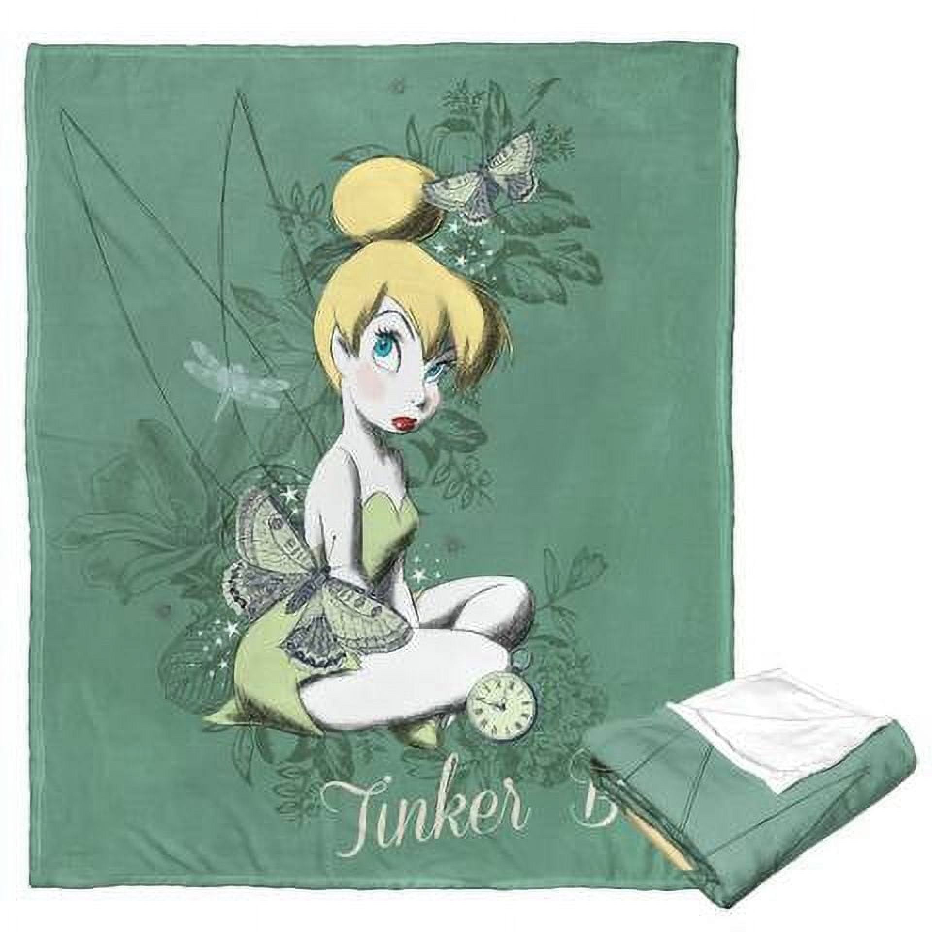 Tinkerbell Forest Pixie Disney Kids Silk Touch Throw Blanket, 50 x 60 ...