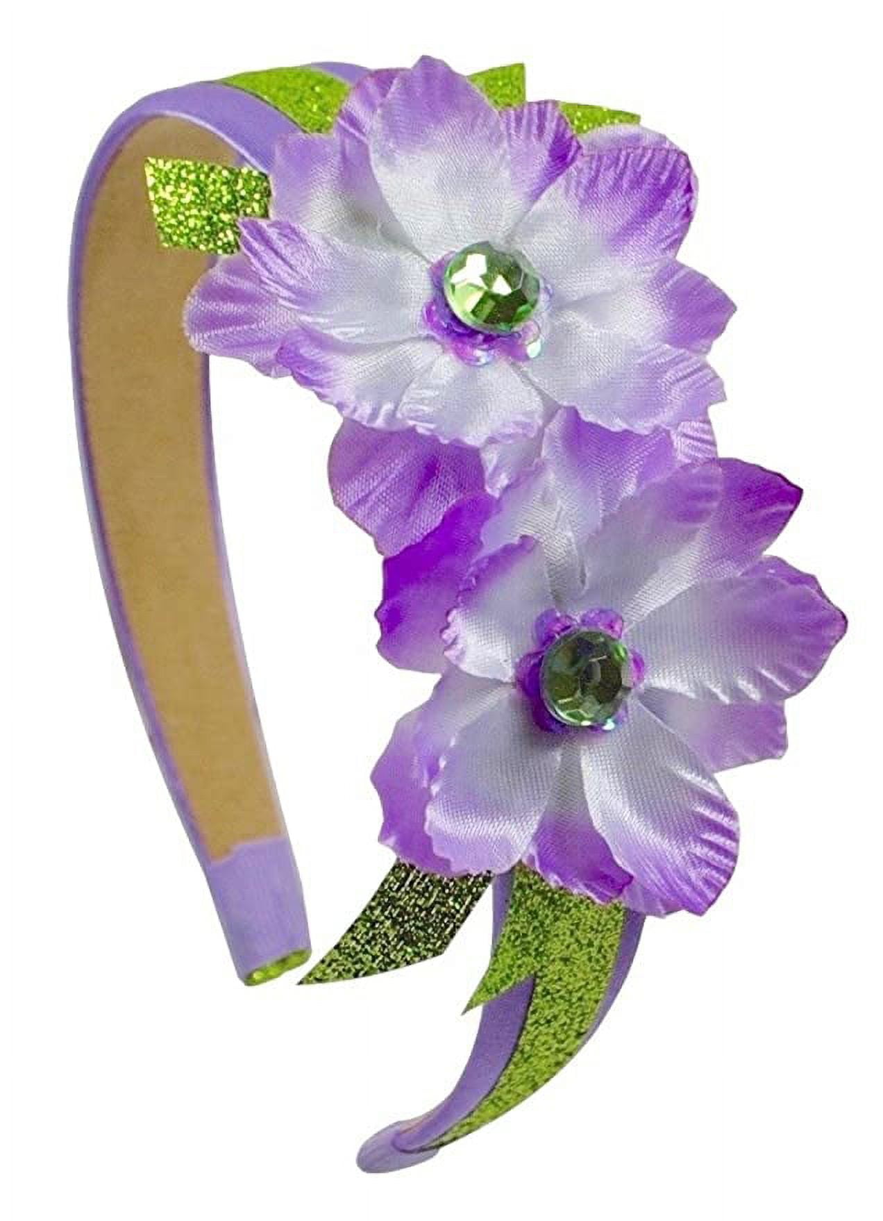Tinkerbell Inspired Sparkling Satin Flower Headband - Walmart.com