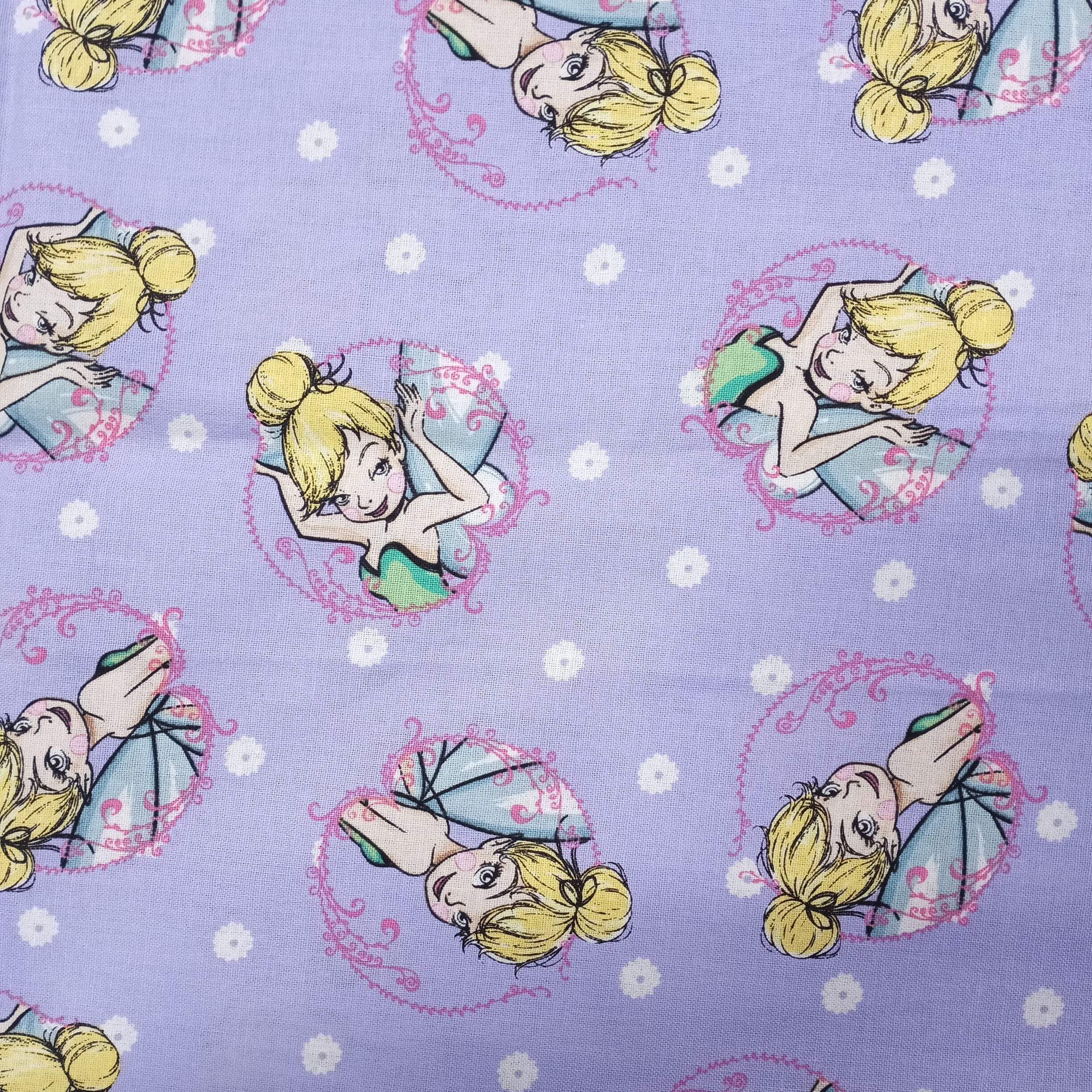 Tinkerbell Toss Lavender Cotton - Walmart.com