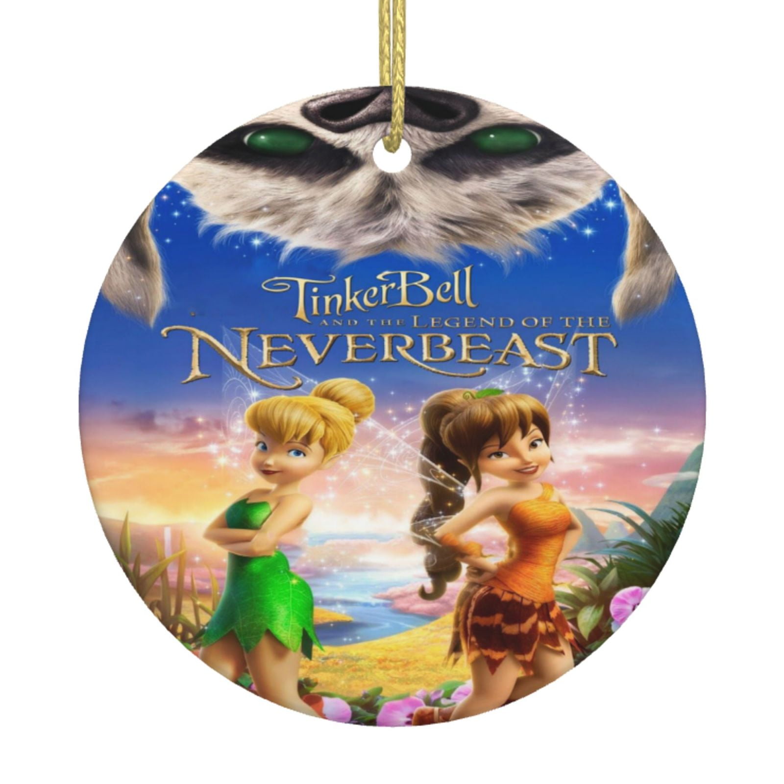 Tinker-bel Legend of the Never Beast Round Ceramic Pendant Christmas ...