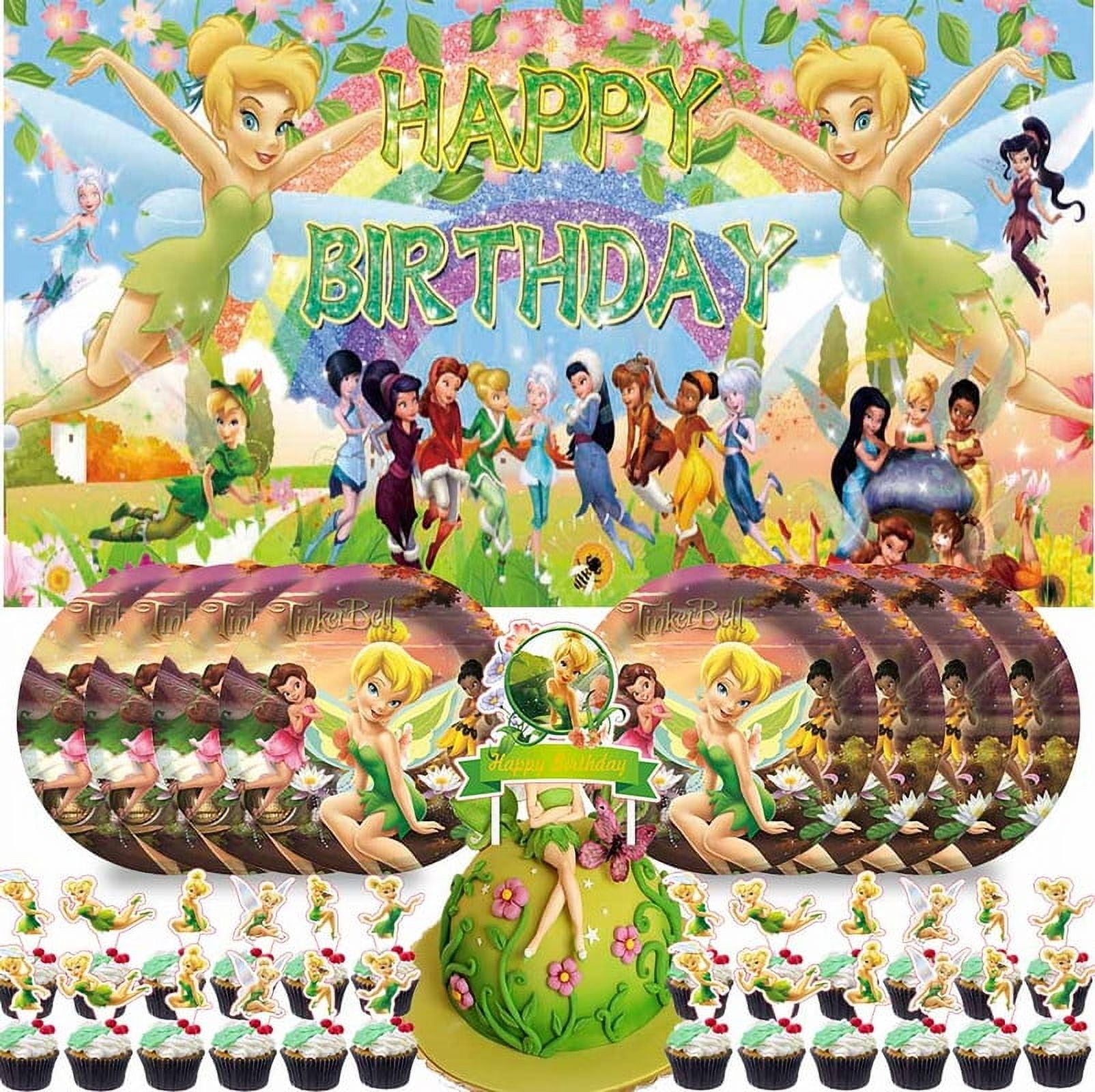 Tinkerbell for Party Supplies Birthday Decorations Plates Banner Kids ...