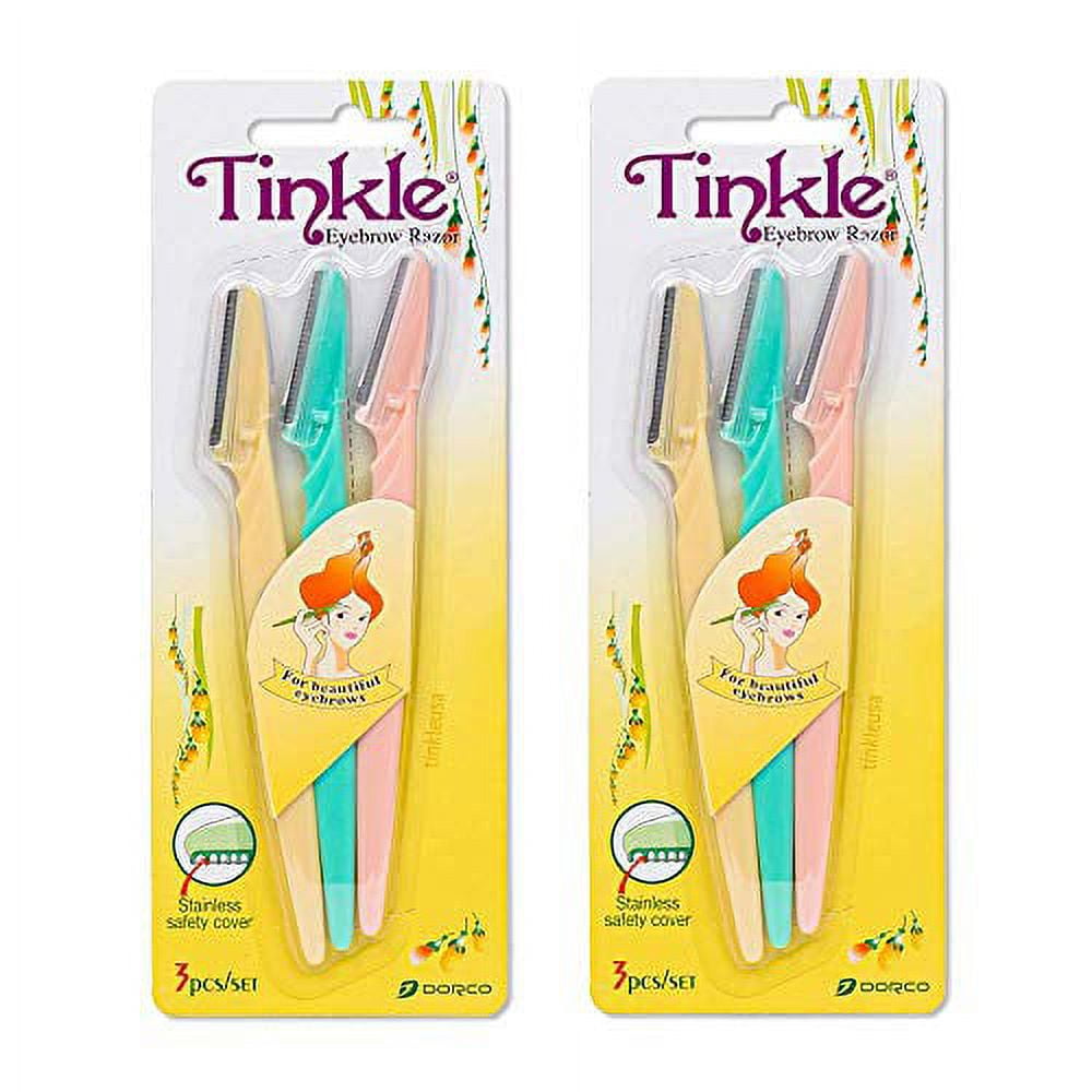 Tinkle Professional Eyebrow and Face Razor, Pack of 6 for Beauty Makeup ...