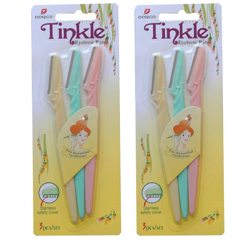 Tinkle Eyebrow Disposable Razor Blades Pack of 6 - Value Cosmetic Set ...