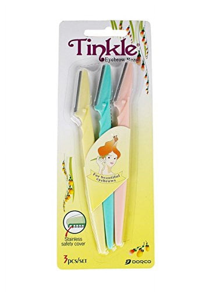 Tinkle Eyebrow Razor Shaper, Facial Hair Remover with Safety Guard, 3 ...