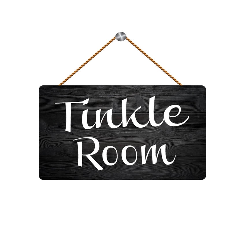Tinkle Room Bathroom Restroom Outhousehanging Wood Sign 12 X 6 Inch ...