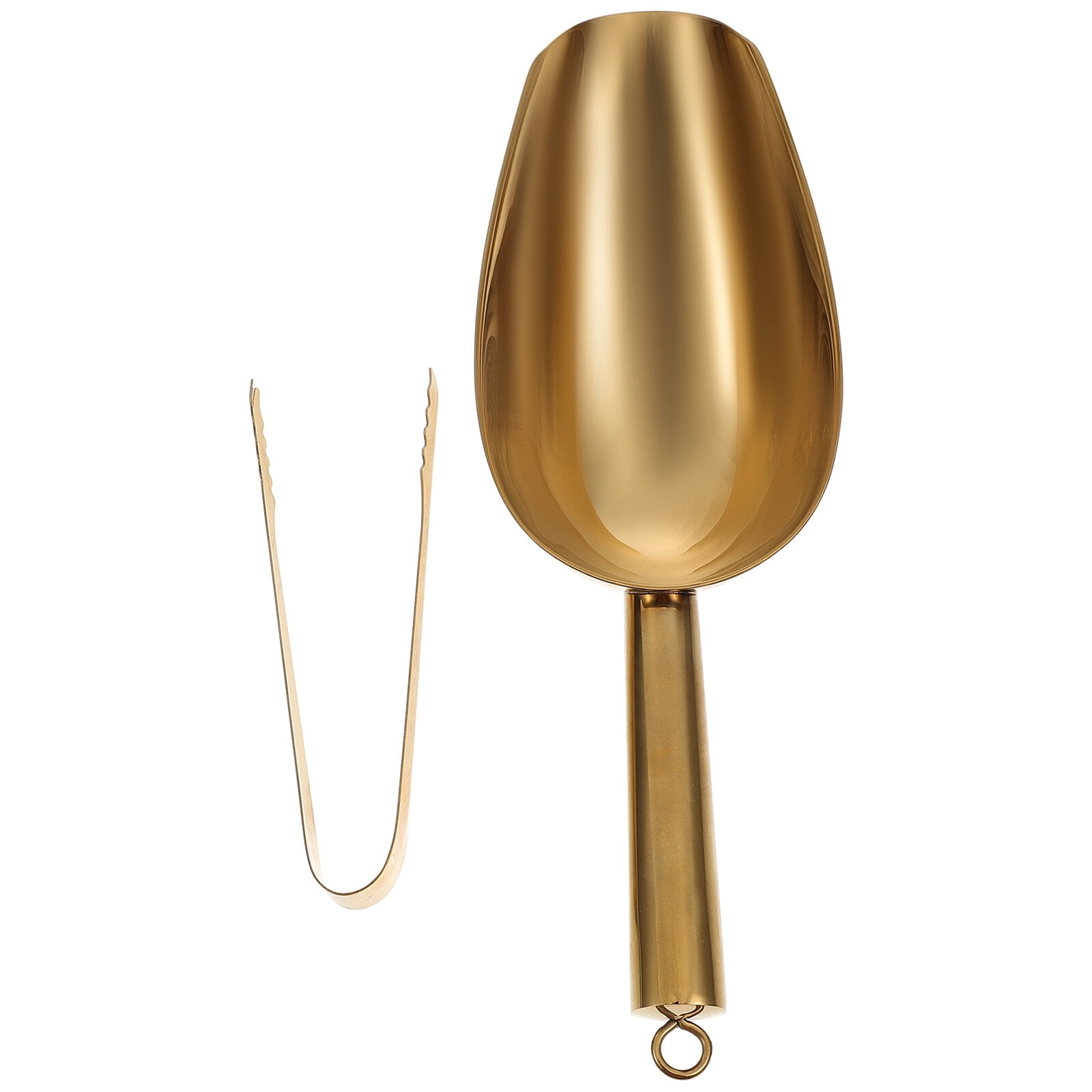 FRCOLOR 1 Set Stainless Steel Multi function Ice Shovel and Clip Tongs ...